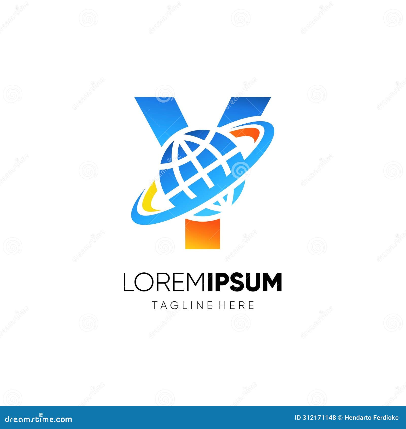 Letter Y Earth Globe World Logo Design Vector Icon Graphic Symbol ...