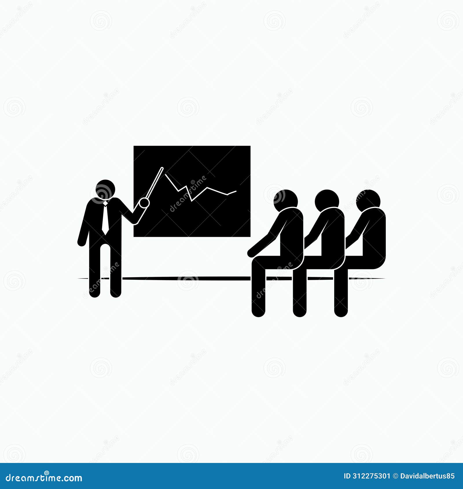 Presentation Icon. Presenting, Explaining. Presenter Symbol - Vector ...