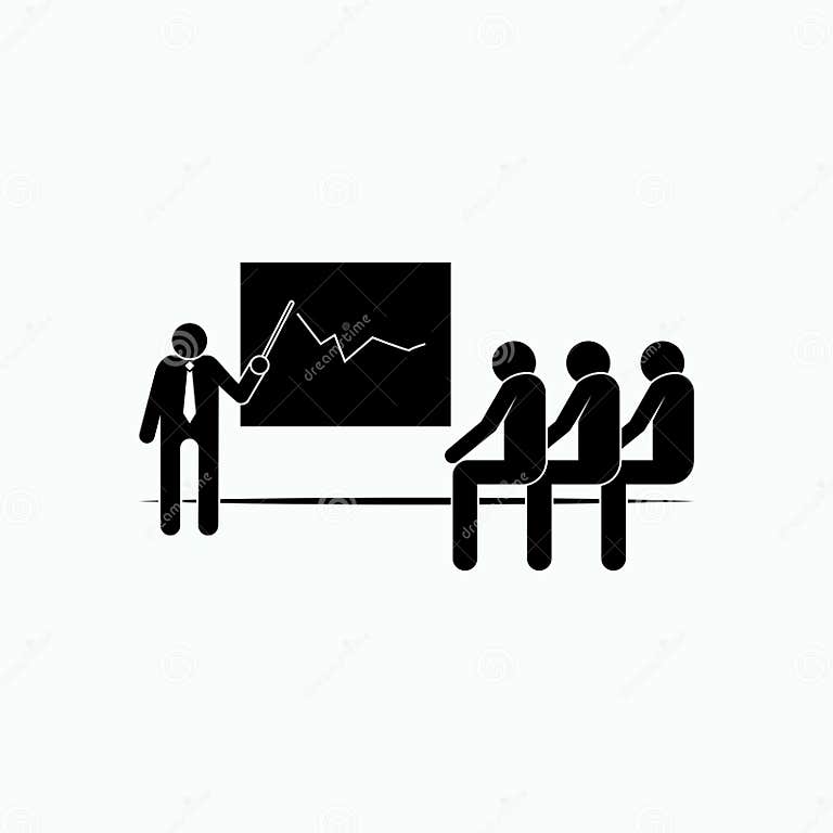 Presentation Icon. Presenting, Explaining. Presenter Symbol - Vector ...