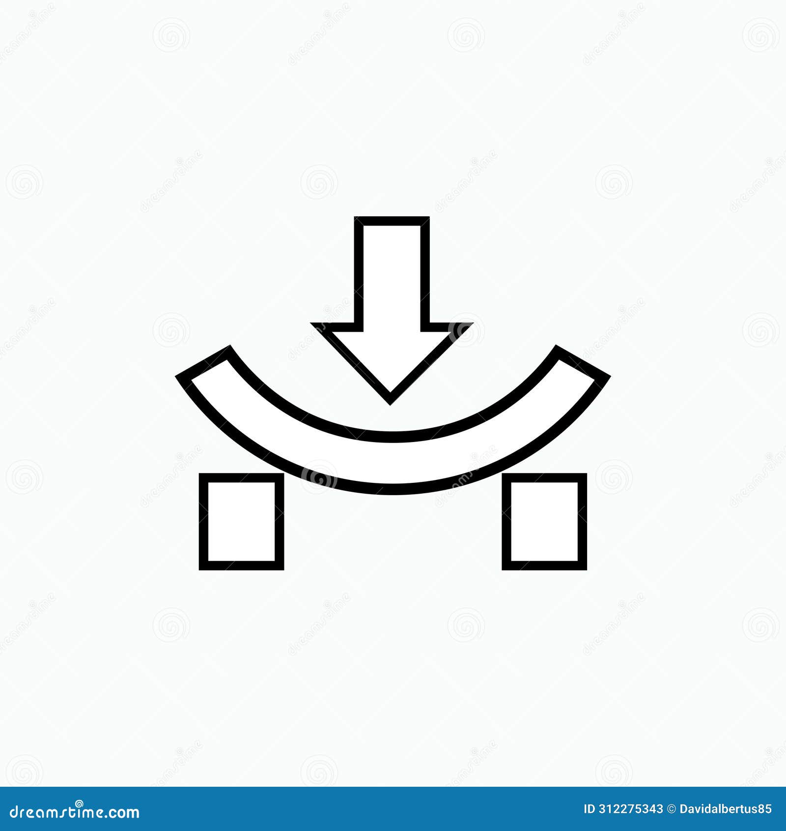 Pressure Icon. Power Impact Symbol - Vector. Stock Illustration ...
