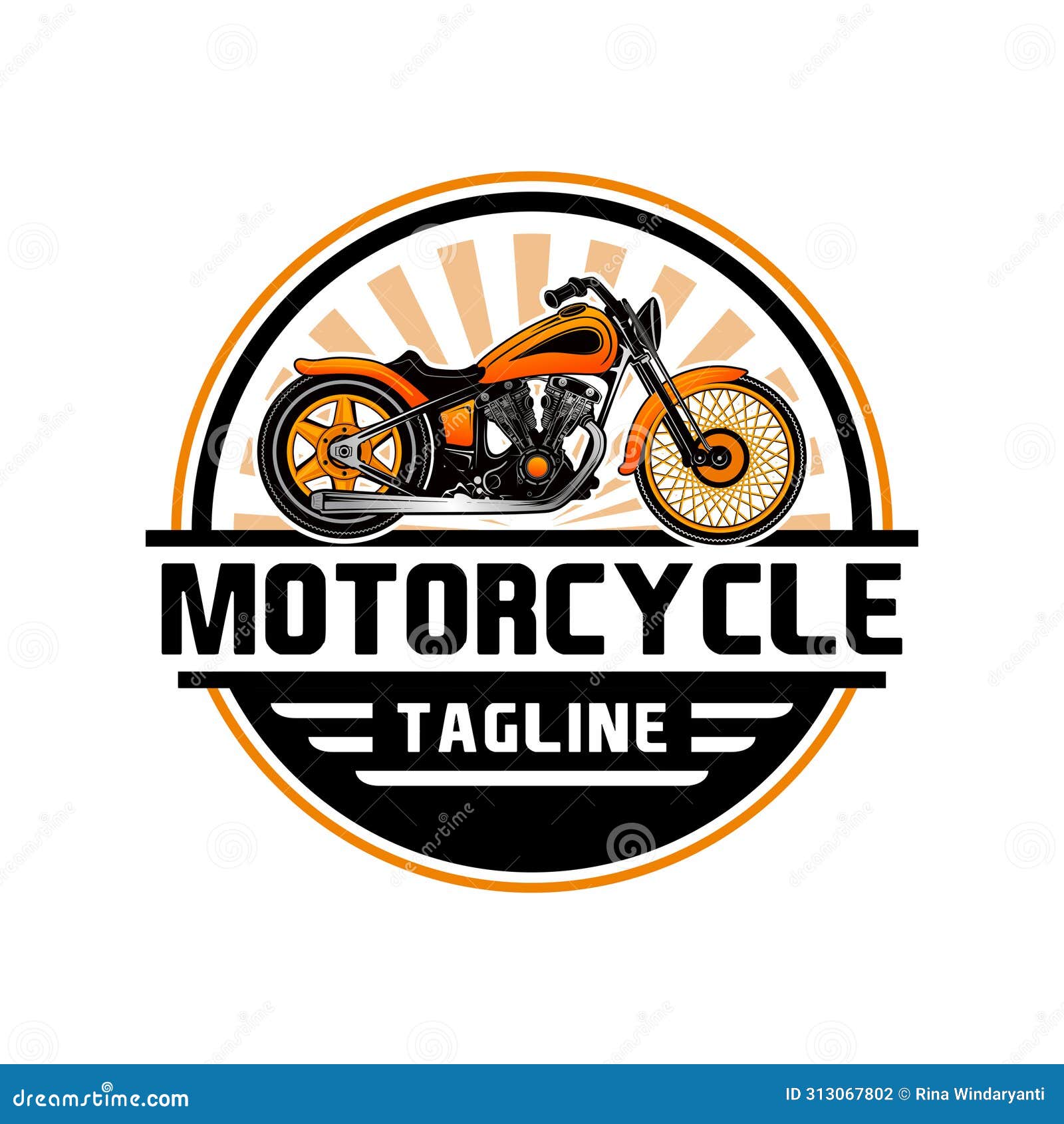 Vintage motorcycle logo. stock vector. Illustration of retro - 313067802
