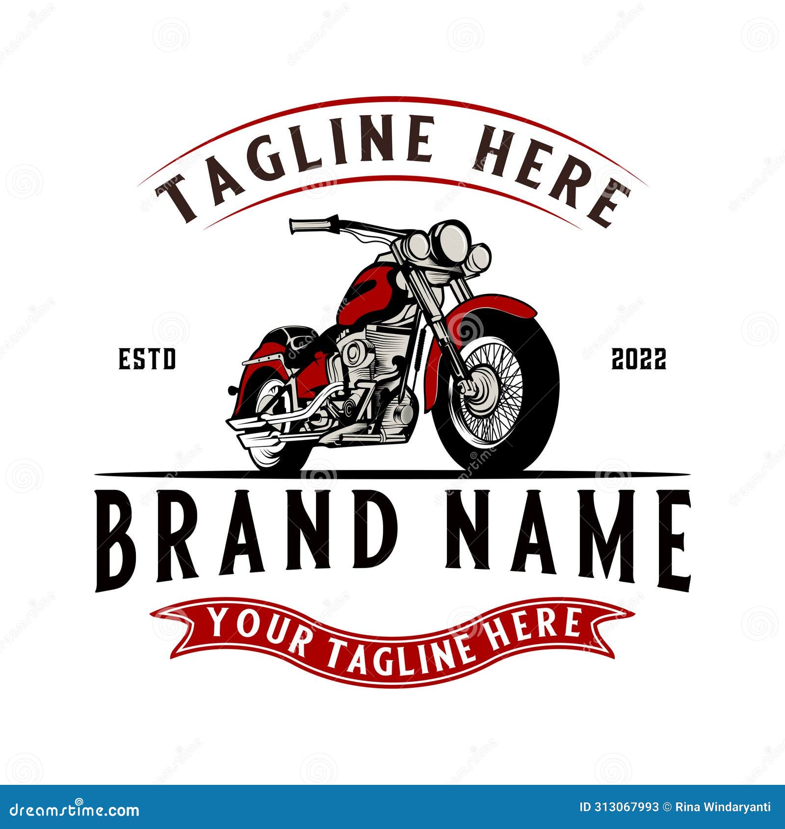 Motorcycle Vector Logo Design. Stock Vector - Illustration of race ...