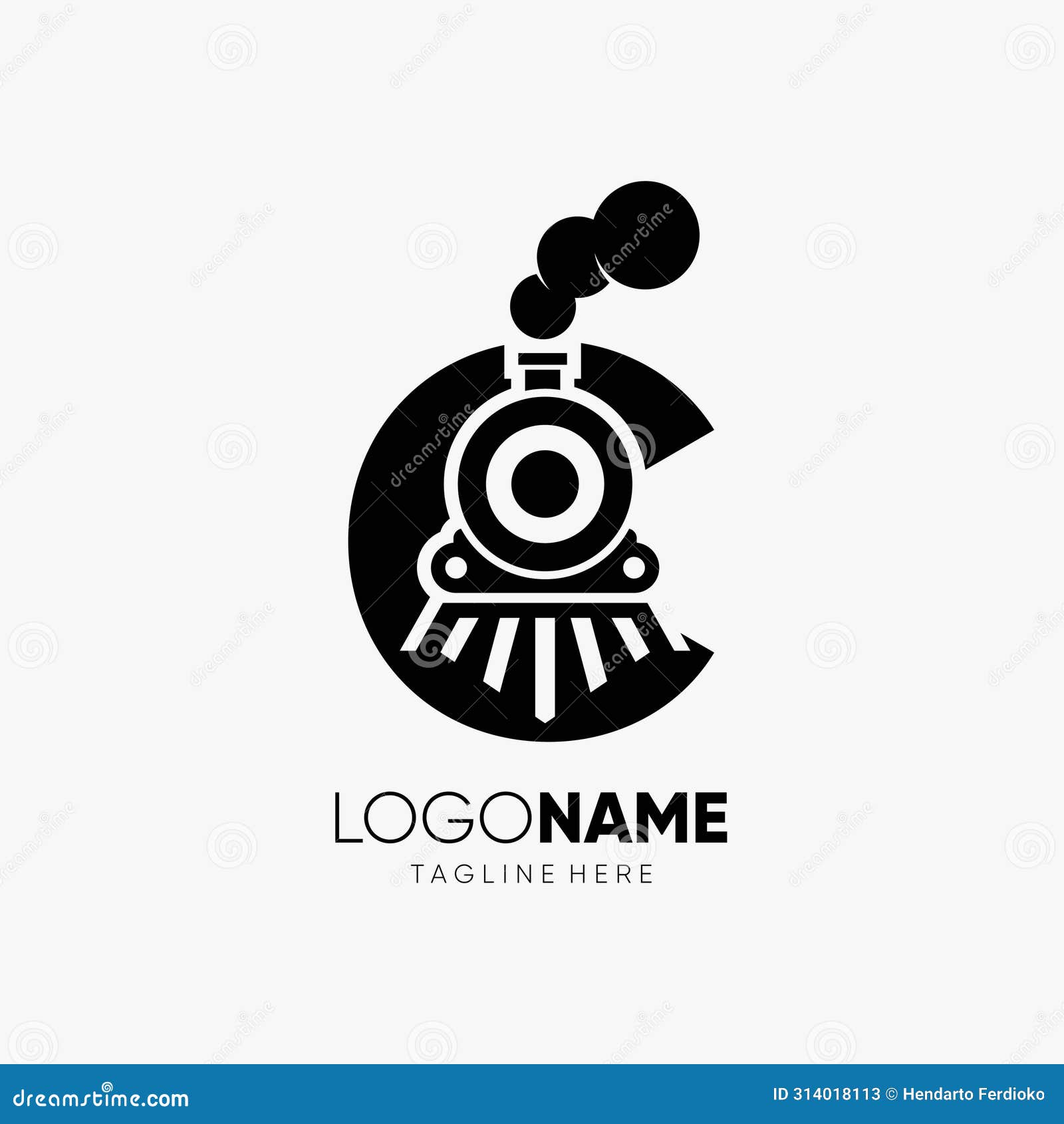 Letter C Train Locomotive Transport Logo Design Vector Icon Graphic ...