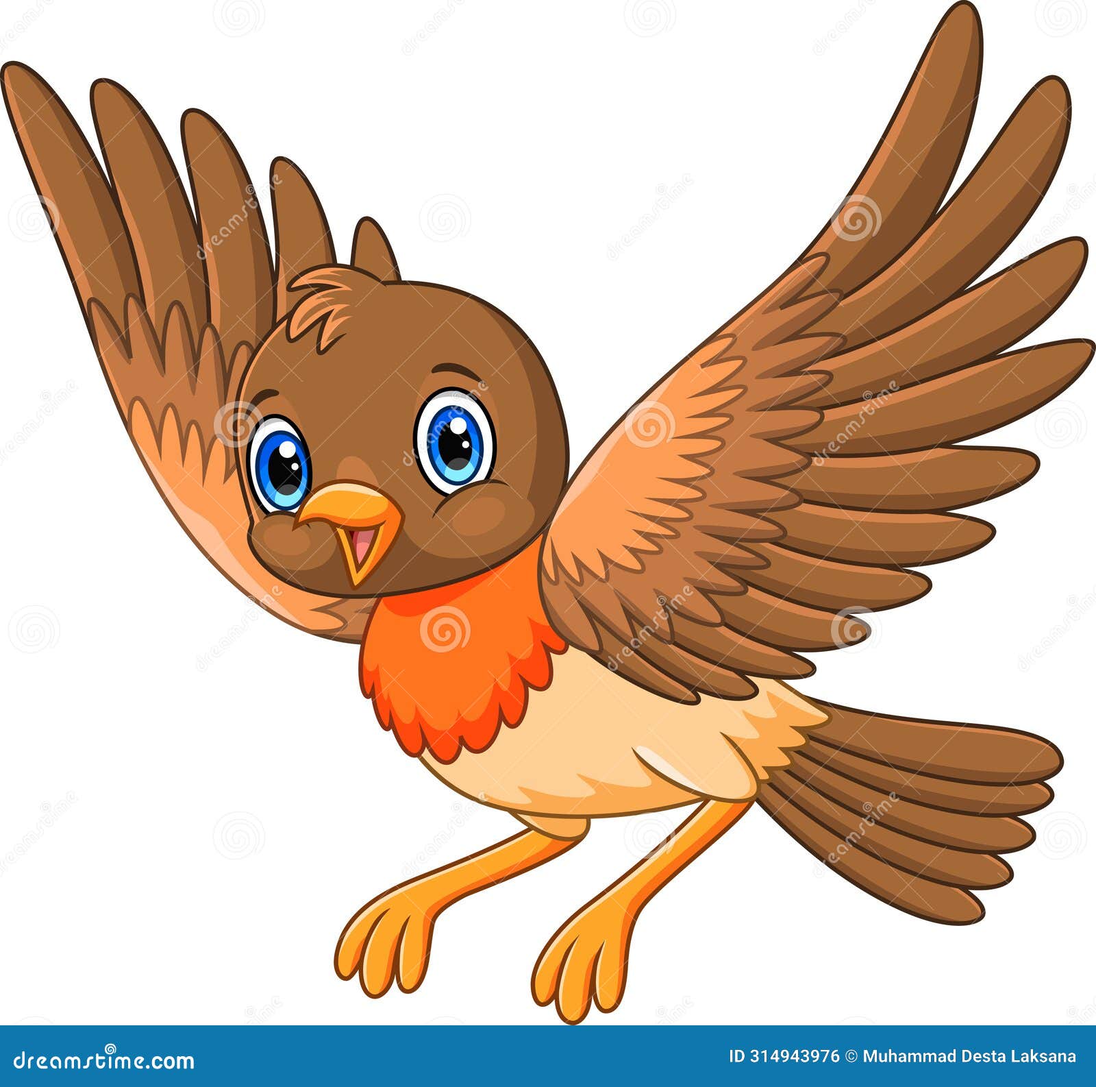 Cute Sparrow Comic Illustration | CartoonDealer.com #109817132