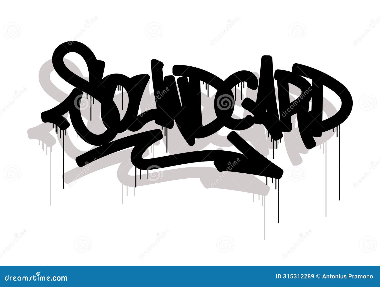 SOUND CARD Graffiti Tag Style Design Stock Vector - Illustration of ...