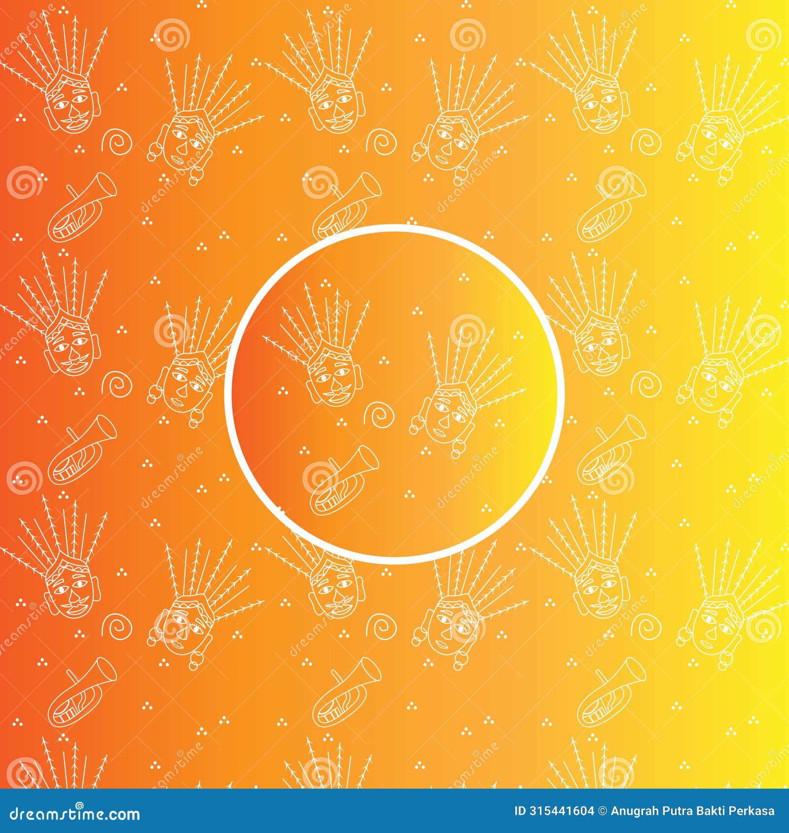 Sunset Color Batik Betawi Pattern Background Stock Illustration ...