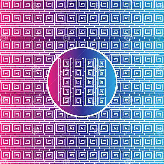 Modern Batik Meander Contrast Pattern Background Stock Illustration ...