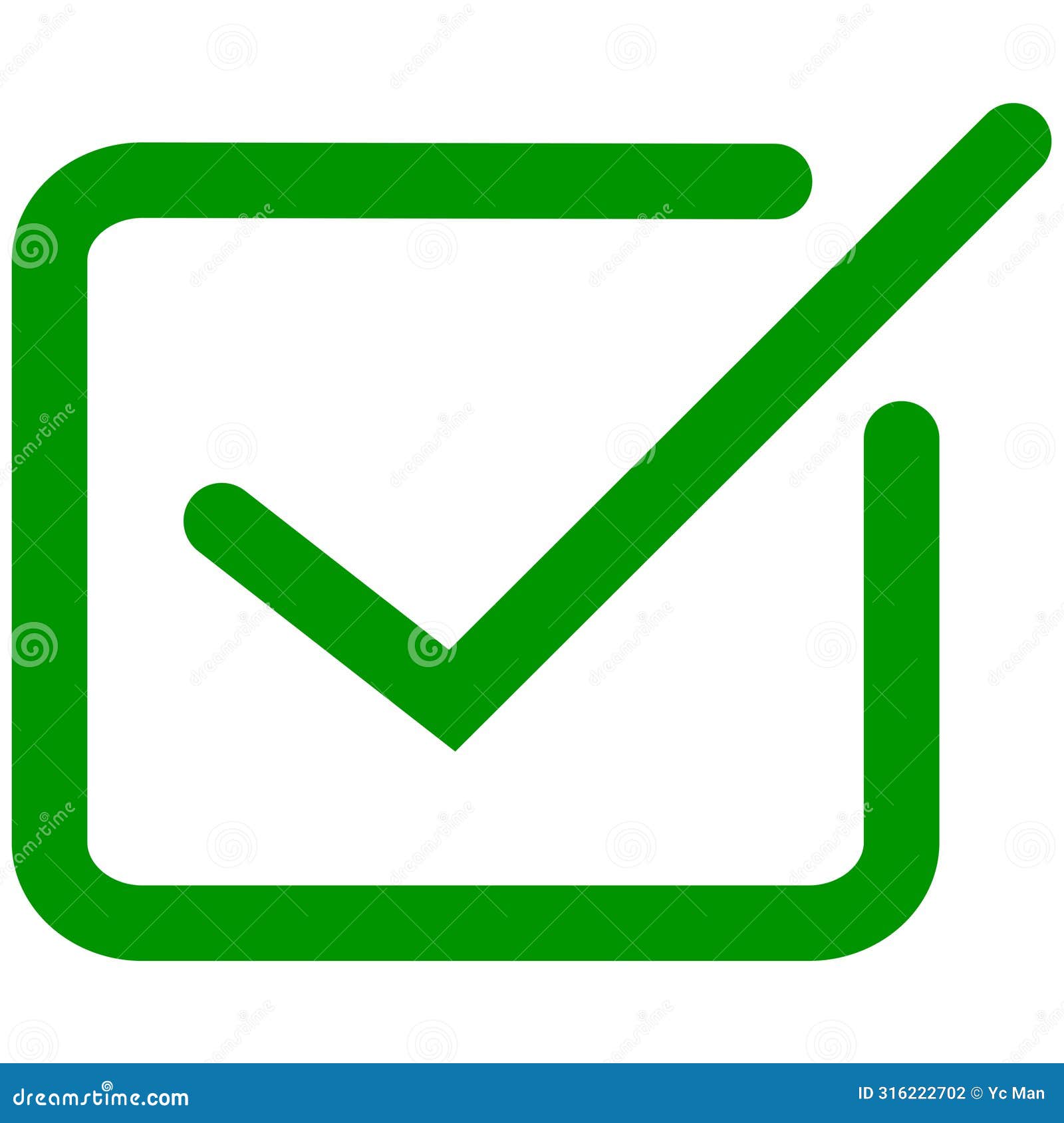 Green tick and mark stock vector. Illustration of icon - 316222702