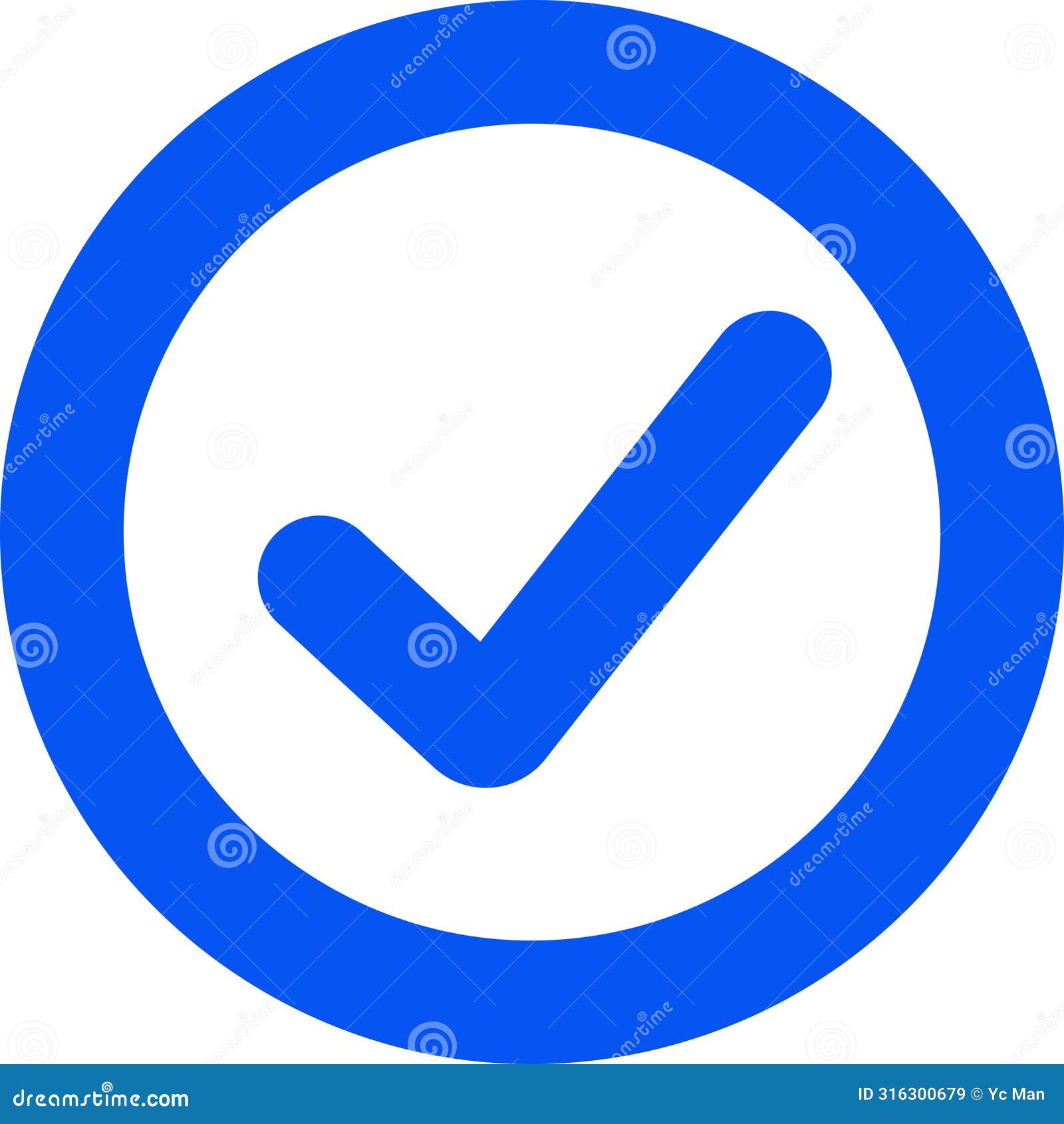 Check Circle Icon ,blue Check Mark, Vector Illustration. Stock Vector ...