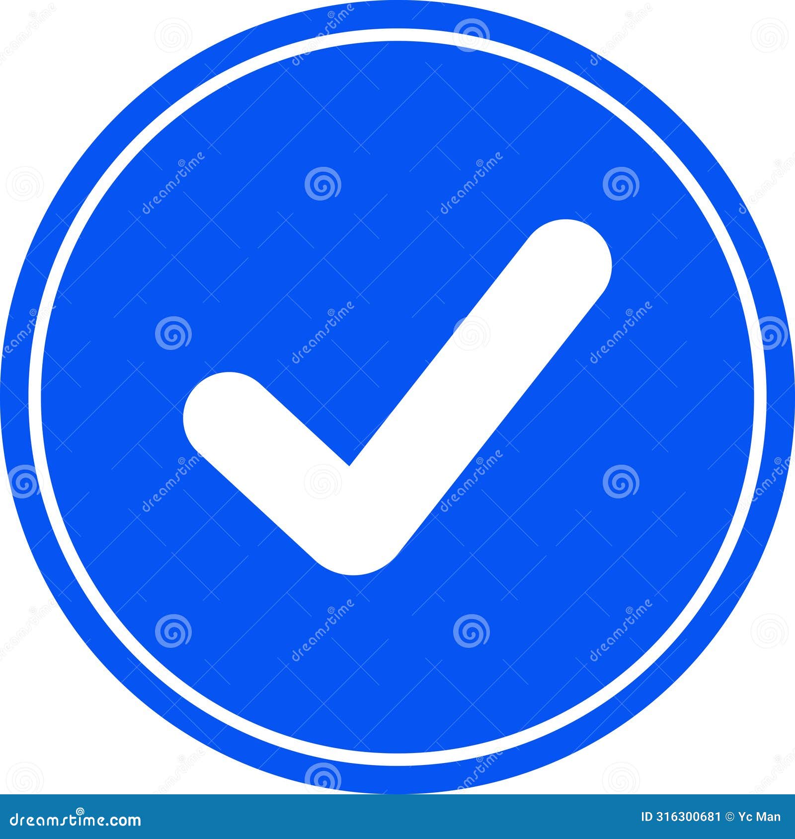 Check Circle, Blue Check Mark, Mark, Mail, Vector Illustration. Stock ...