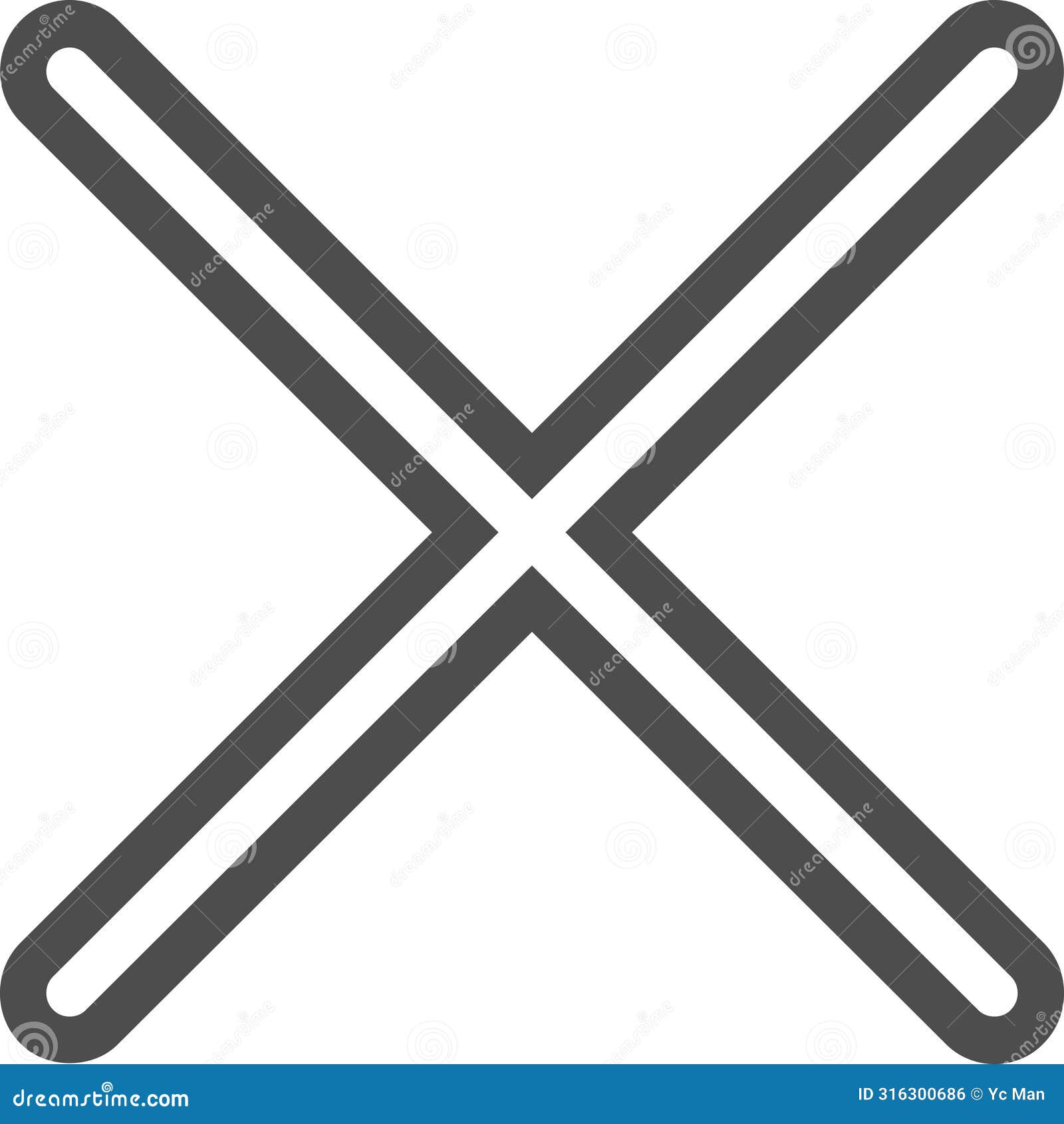 Brown Close Icon, Outline, Vector Illustration. Stock Vector ...