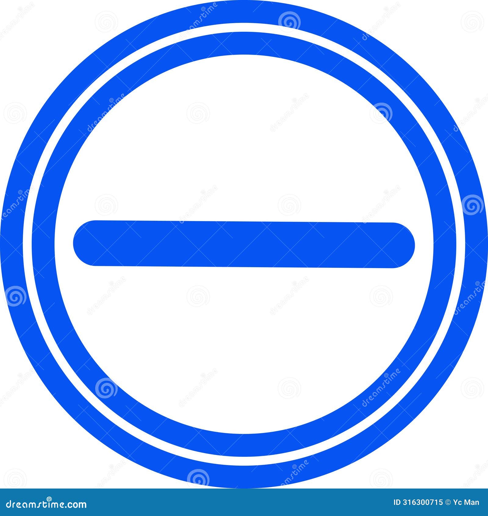 Blue Do Not Disturb Outline Icon, Vector Illustration. Stock Vector ...