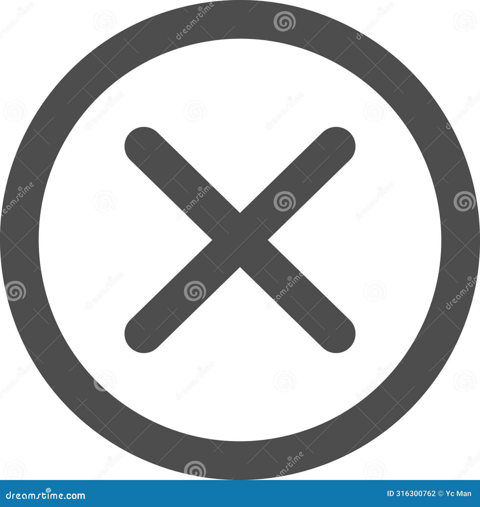 Round Cancel Icon, Simple, Vector Illustration. Stock Vector ...
