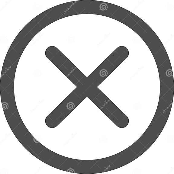 Round Cancel Icon, Simple, Vector Illustration. Stock Vector ...