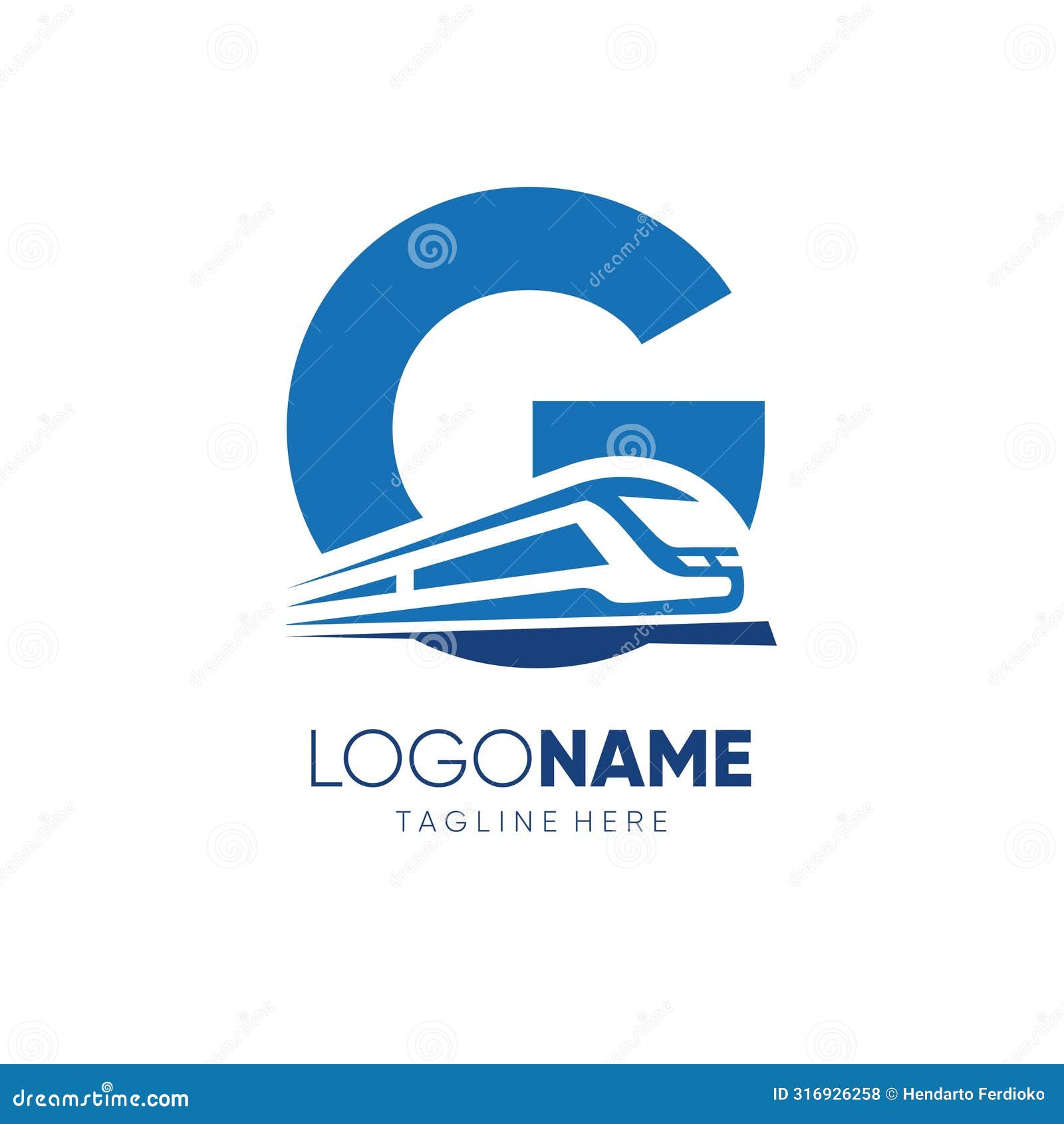 Letter G Fast Train Logo Design Vector Icon Emblem Symbol Graphic ...