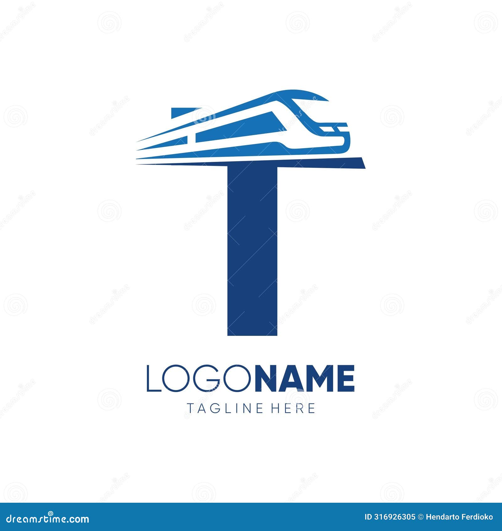 Letter T Fast Train Logo Design Vector Icon Emblem Symbol Graphic ...
