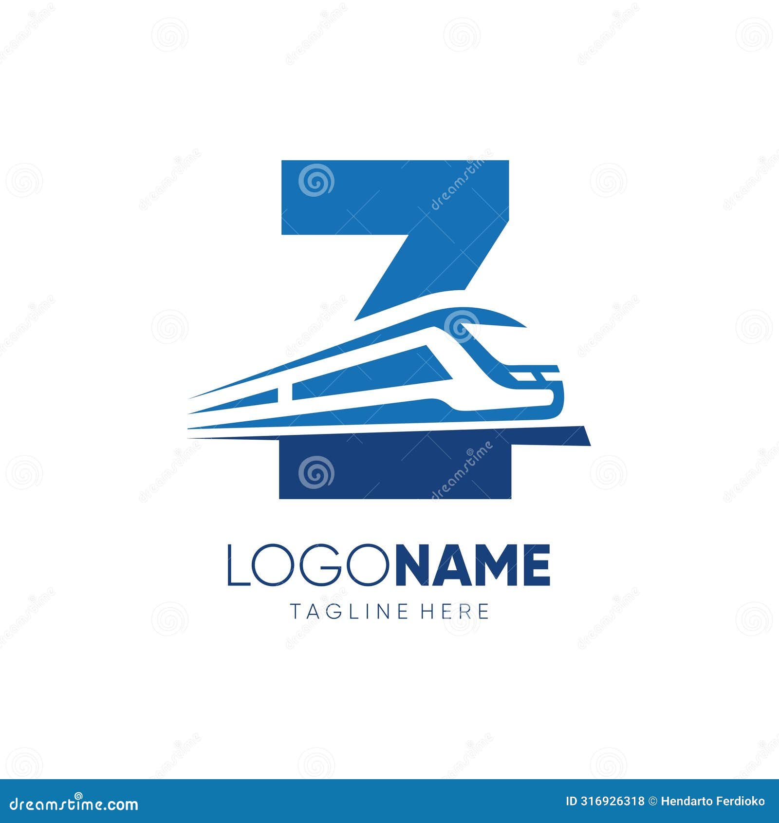 Letter Z Fast Train Logo Design Vector Icon Emblem Symbol Graphic ...