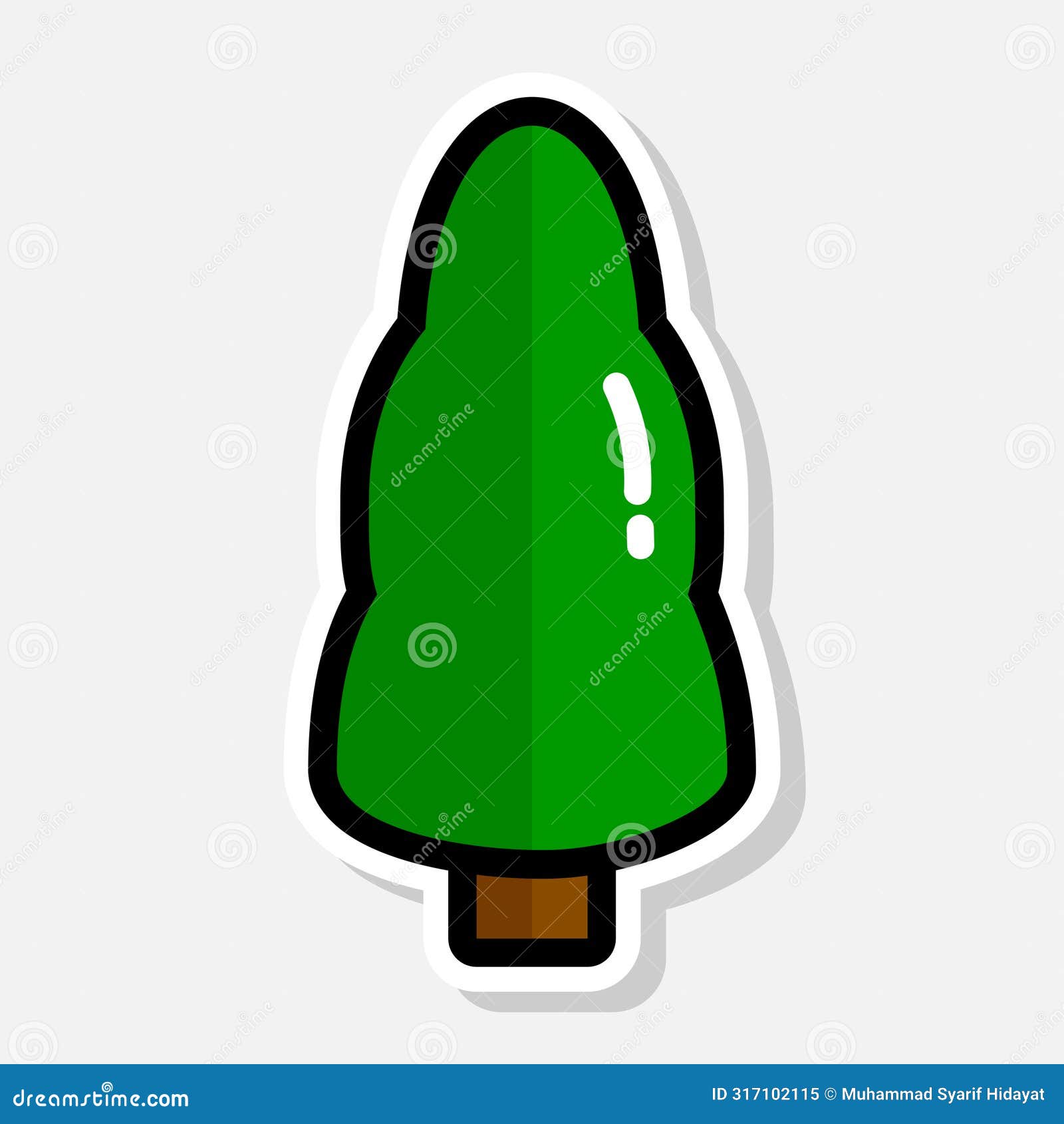 Green tree icon stock vector. Illustration of presentation - 317102115