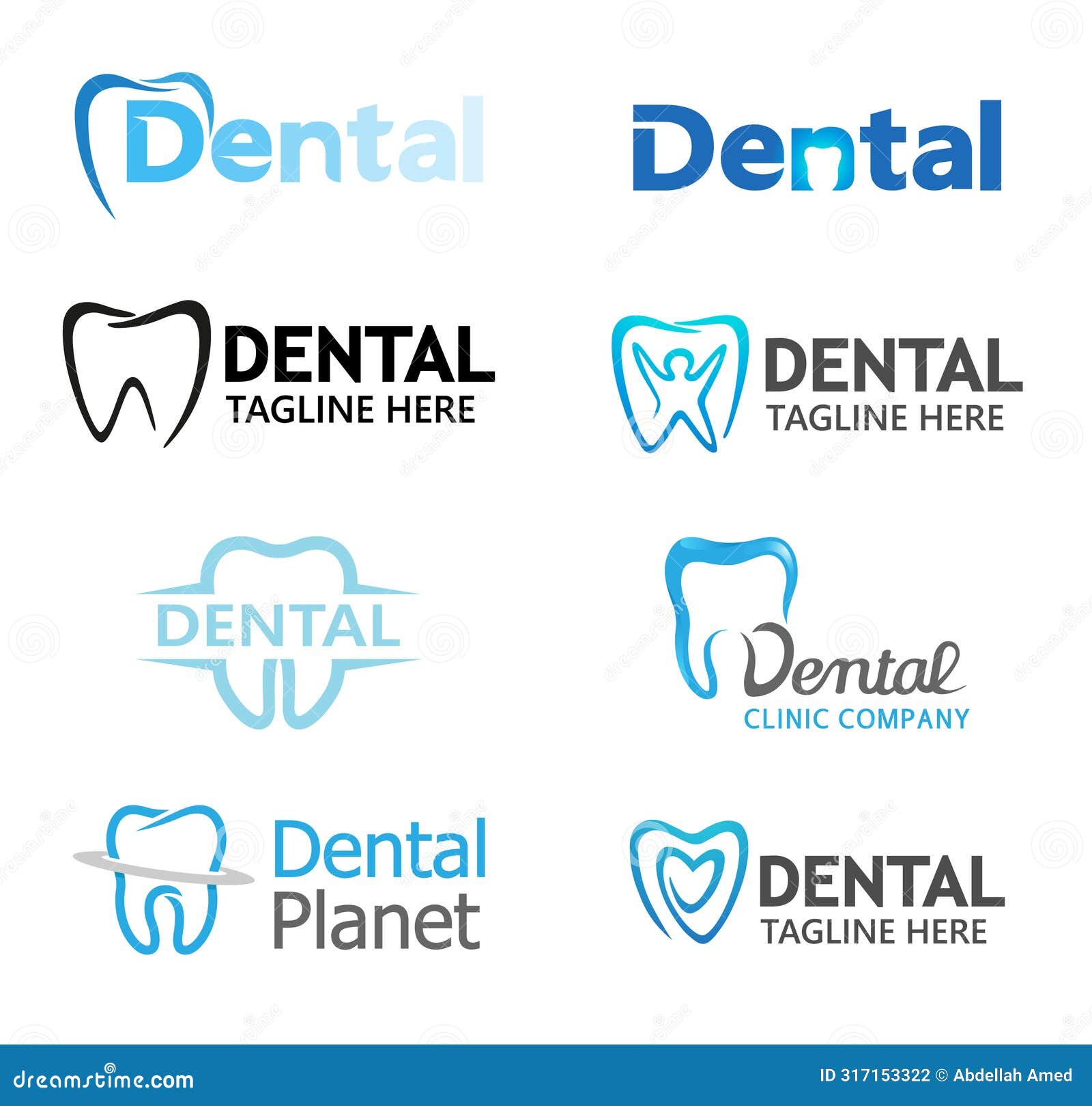 Creative Dental Teeth Typography Logo Stock Vector - Illustration of ...