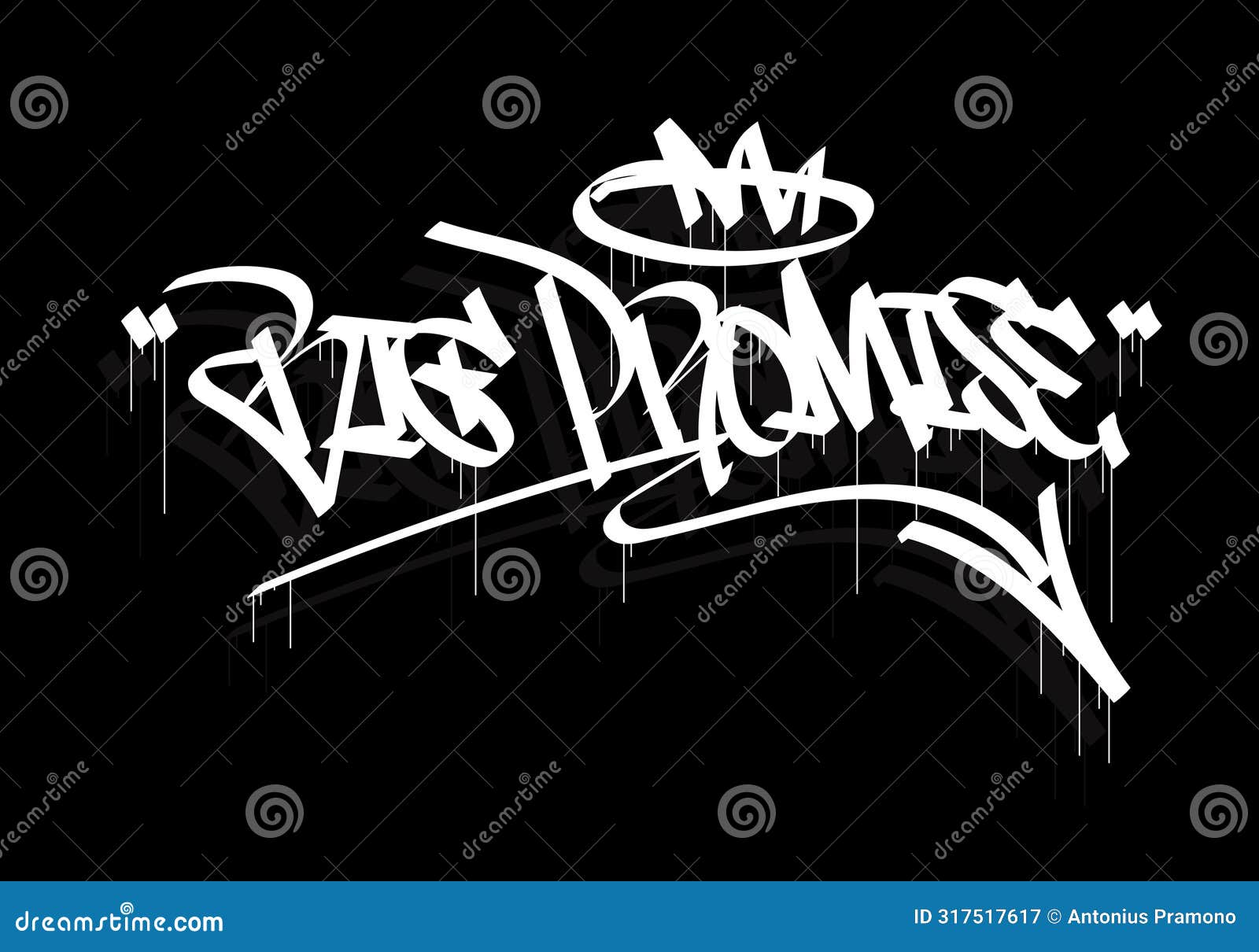 BIG PROMISE Graffiti Tag Style Design Stock Vector - Illustration of ...