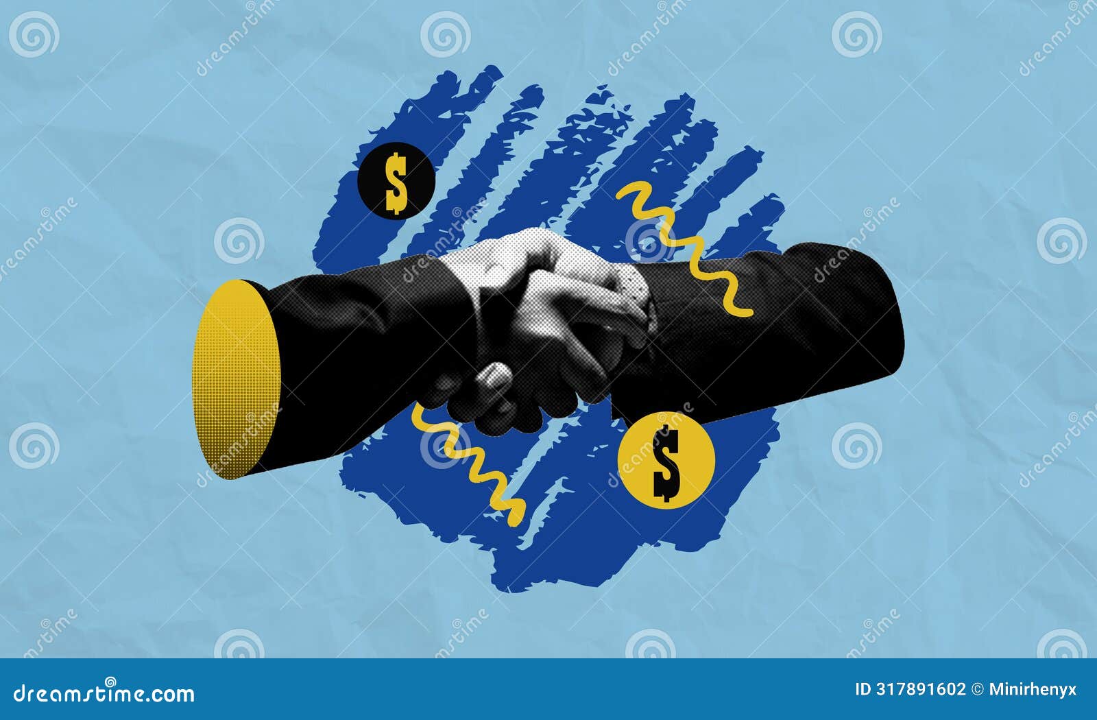 Handshake for Business Partnership Deal Collage Art Stock Photo - Image ...