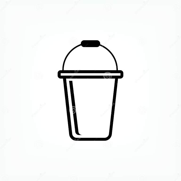 Bucket Icons. Houseware Elements. Household Equipment. Plastic ...