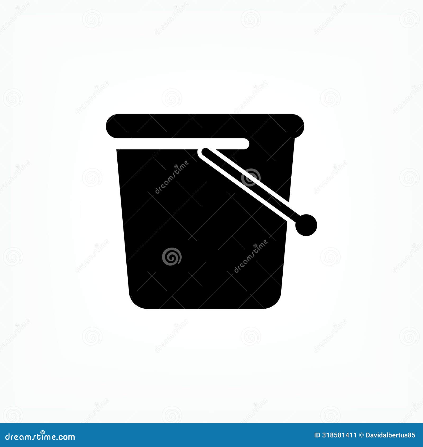 Bucket Icons. Houseware Elements. Household Equipment. Plastic ...