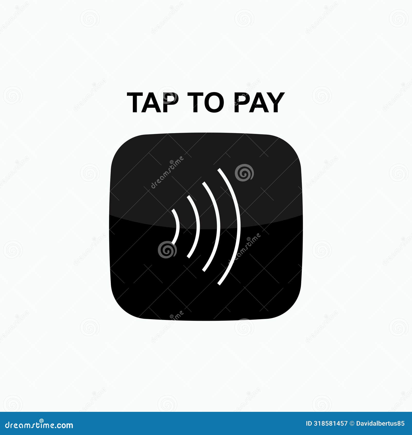 Cashless Icon with Text Tap To Pay. . Modern Payment Methods Symbol ...