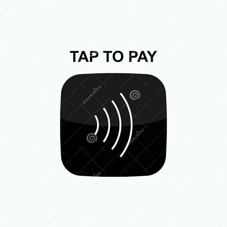 Cashless Icon with Text Tap To Pay. . Modern Payment Methods Symbol ...