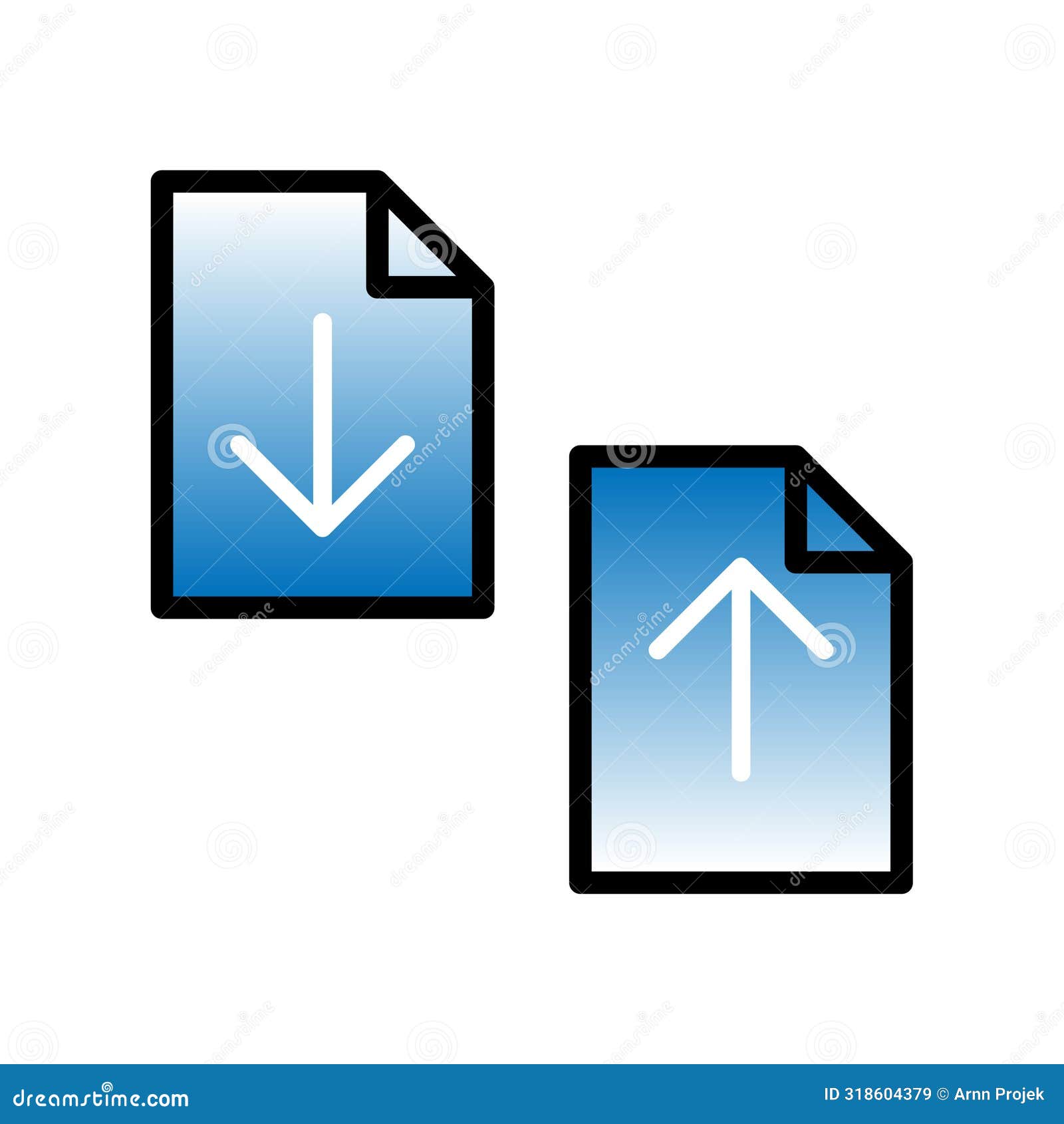 Icon Vector of Download and Upload File Transfer Icon. Stock Vector ...
