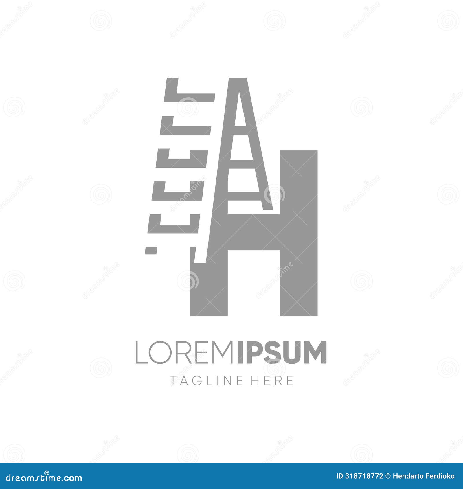 Letter H Ladder Logo Design Vector Icon Graphic Emblem Symbol ...