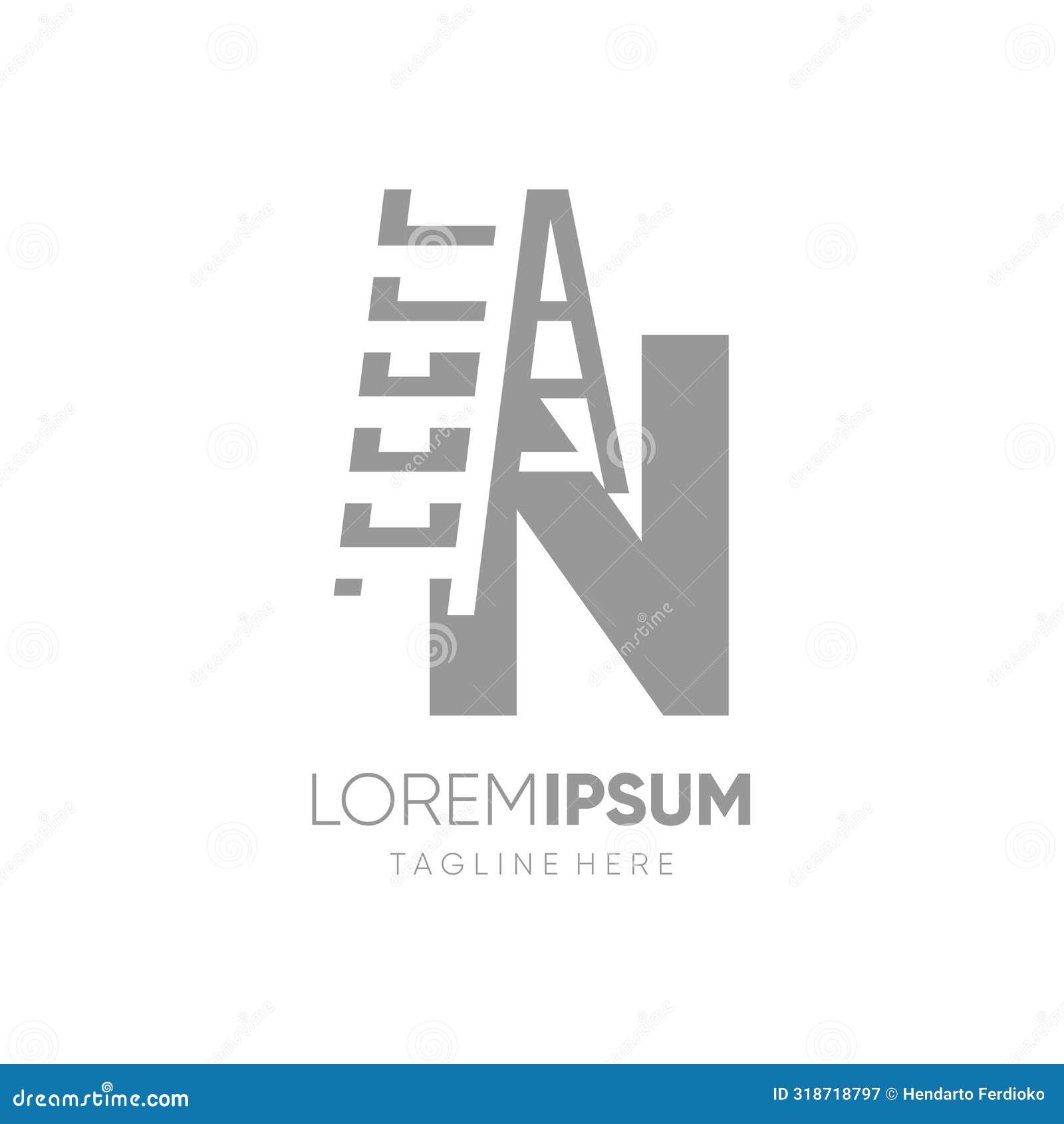 Letter N Ladder Logo Design Vector Icon Graphic Emblem Symbol ...