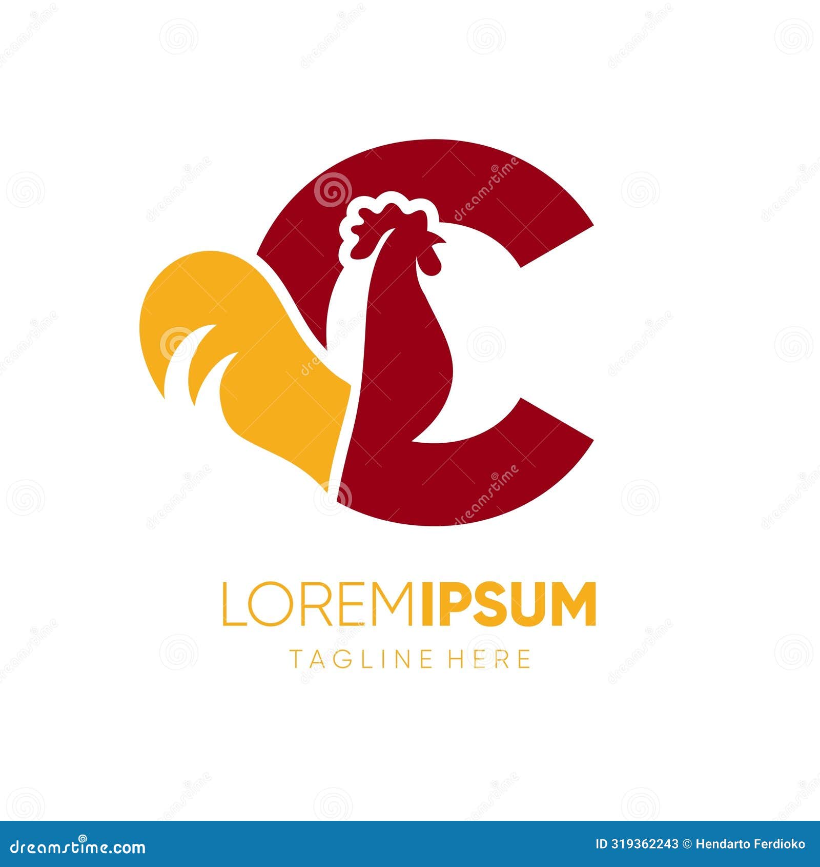 Letter C Initial Rooster Chicken Logo Design Vector Icon Graphic Emblem ...