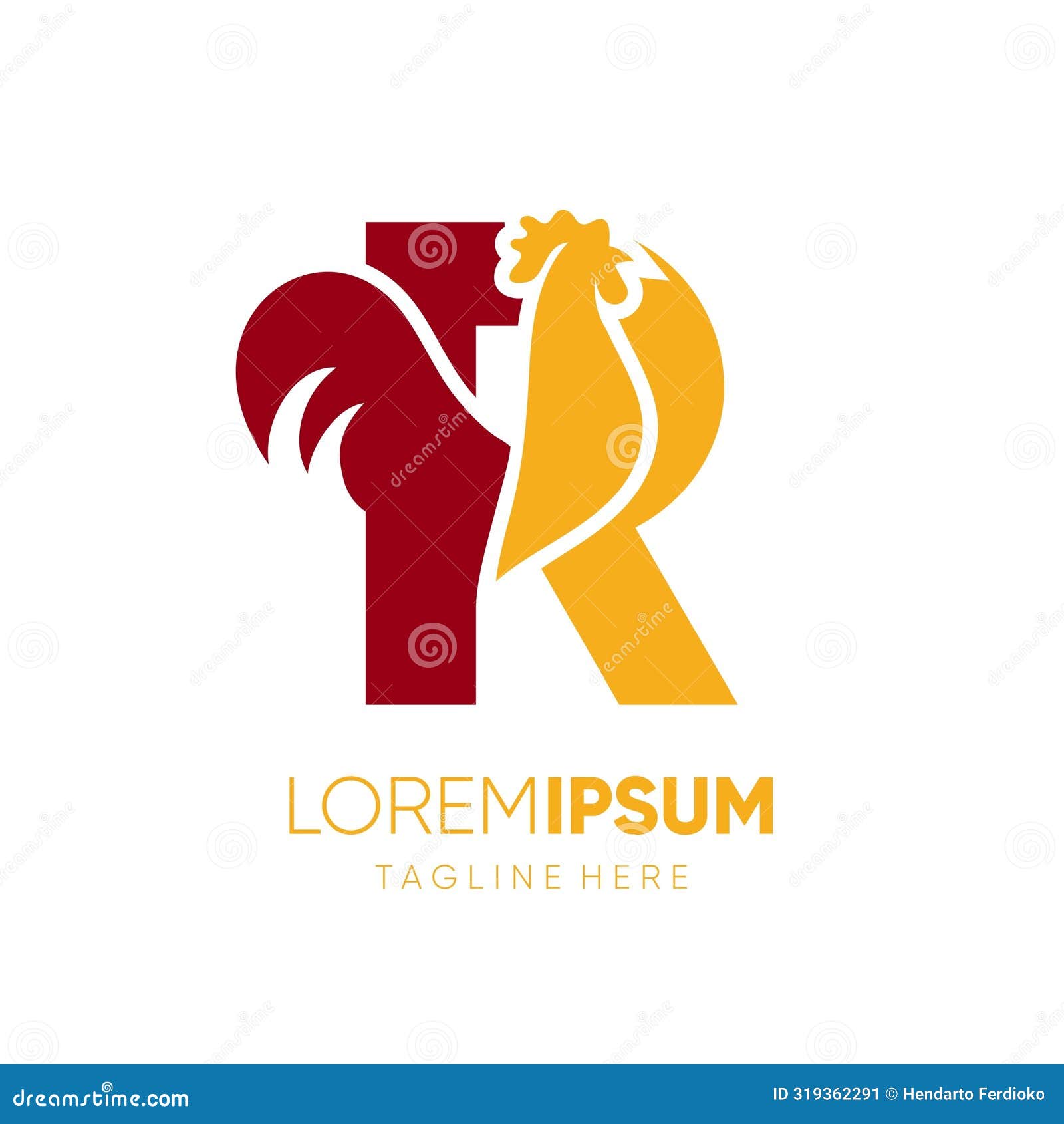 Letter R Initial Rooster Chicken Logo Design Vector Icon Graphic Emblem ...