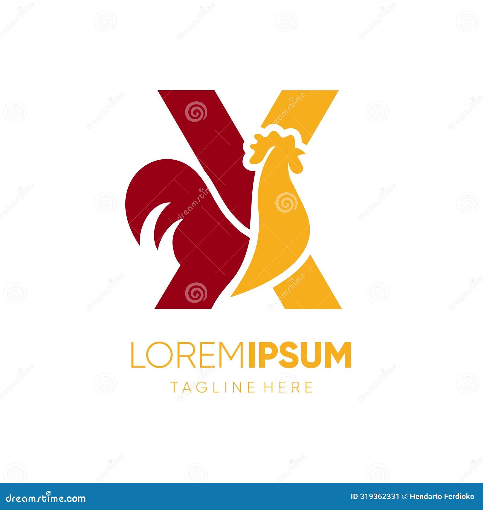Letter X Initial Rooster Chicken Logo Design Vector Icon Graphic Emblem ...