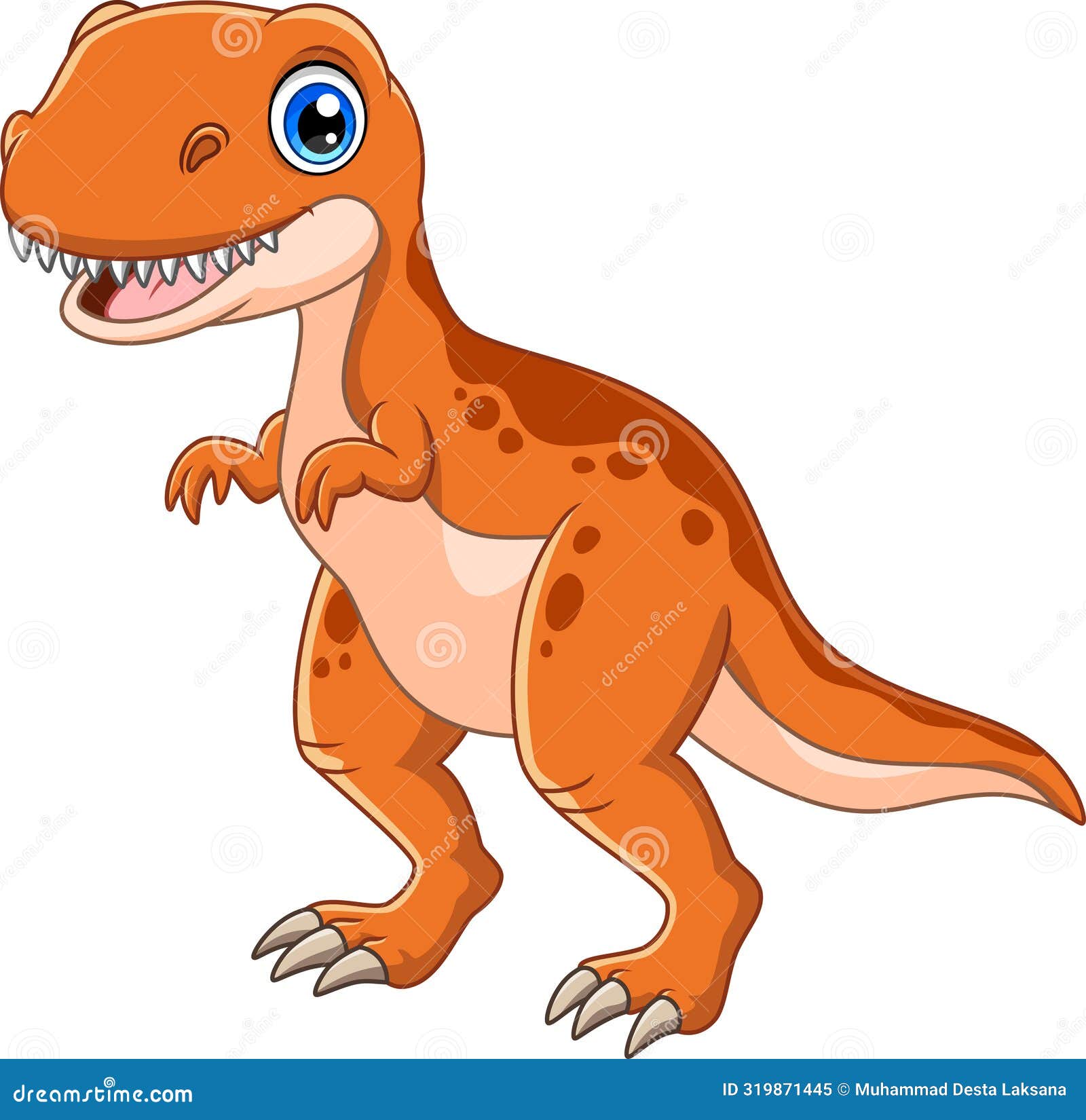 Happy Tyrannosaurus Rex Smiling Cartoon I Royalty-Free Stock Photo ...