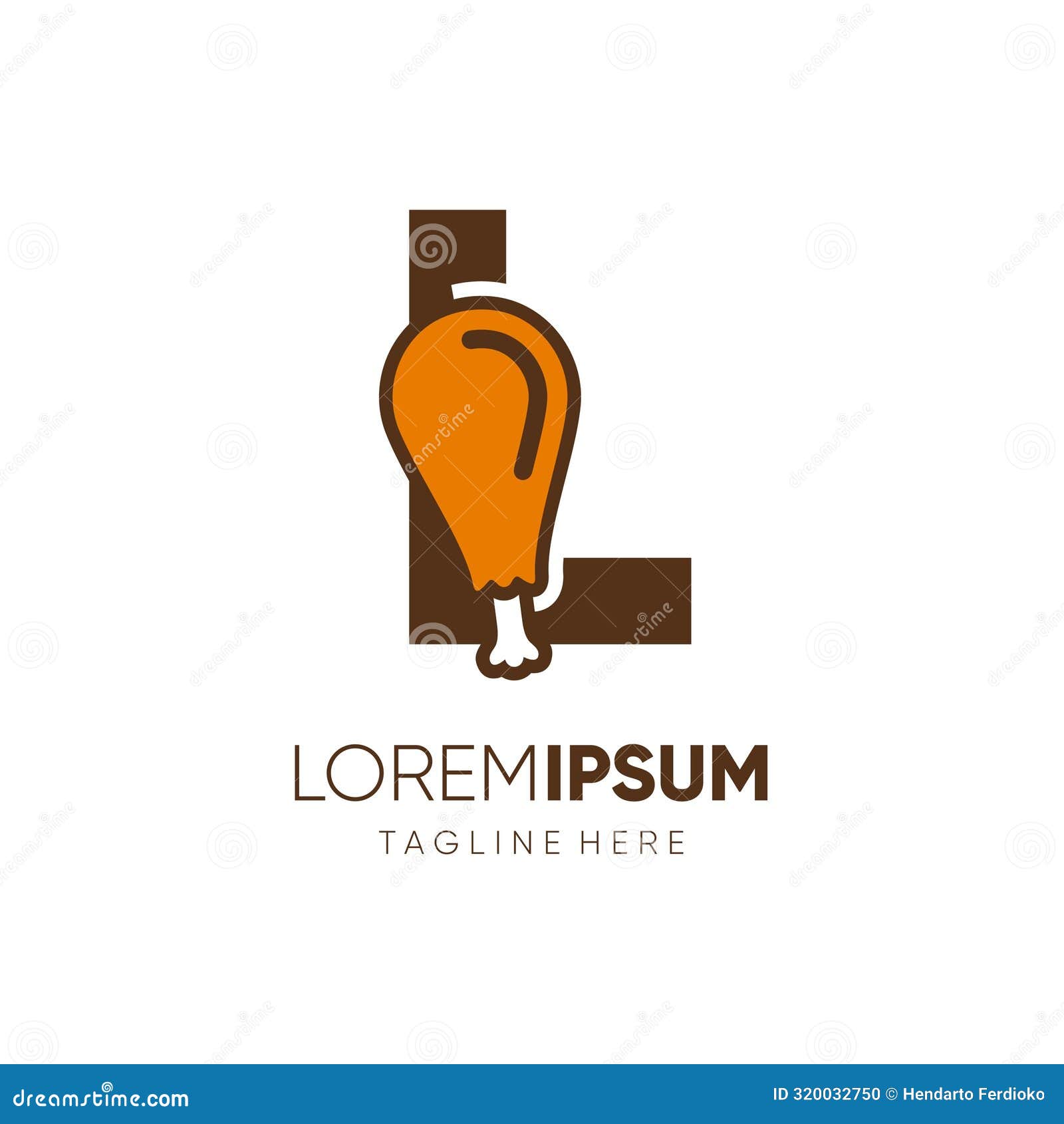 Letter L Chicken Thighs Logo Design Vector Icon Graphic Emblem Symbol ...
