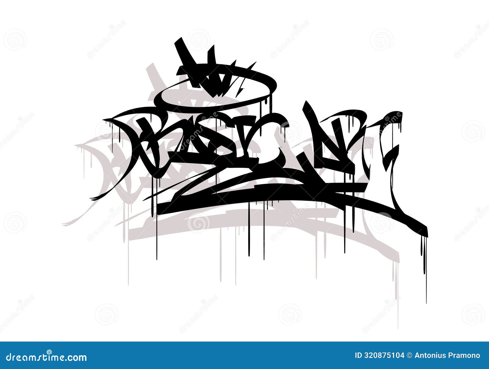 BASIC ART Graffiti Tag Style Design Stock Vector - Illustration of card ...