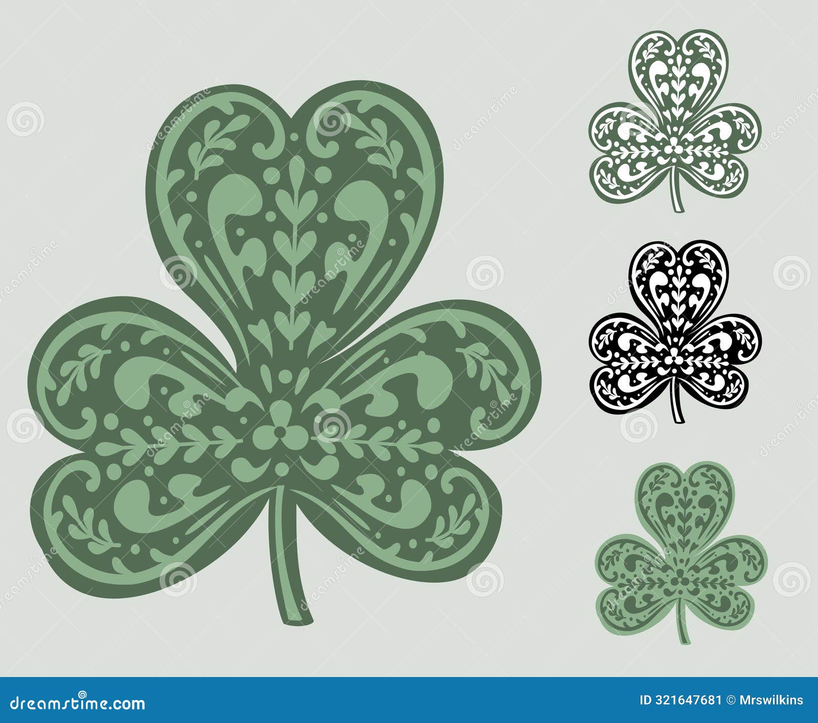 Beautiful Shamrock Vector Shape - Symbol of Ireland, St. Patrick S Day ...