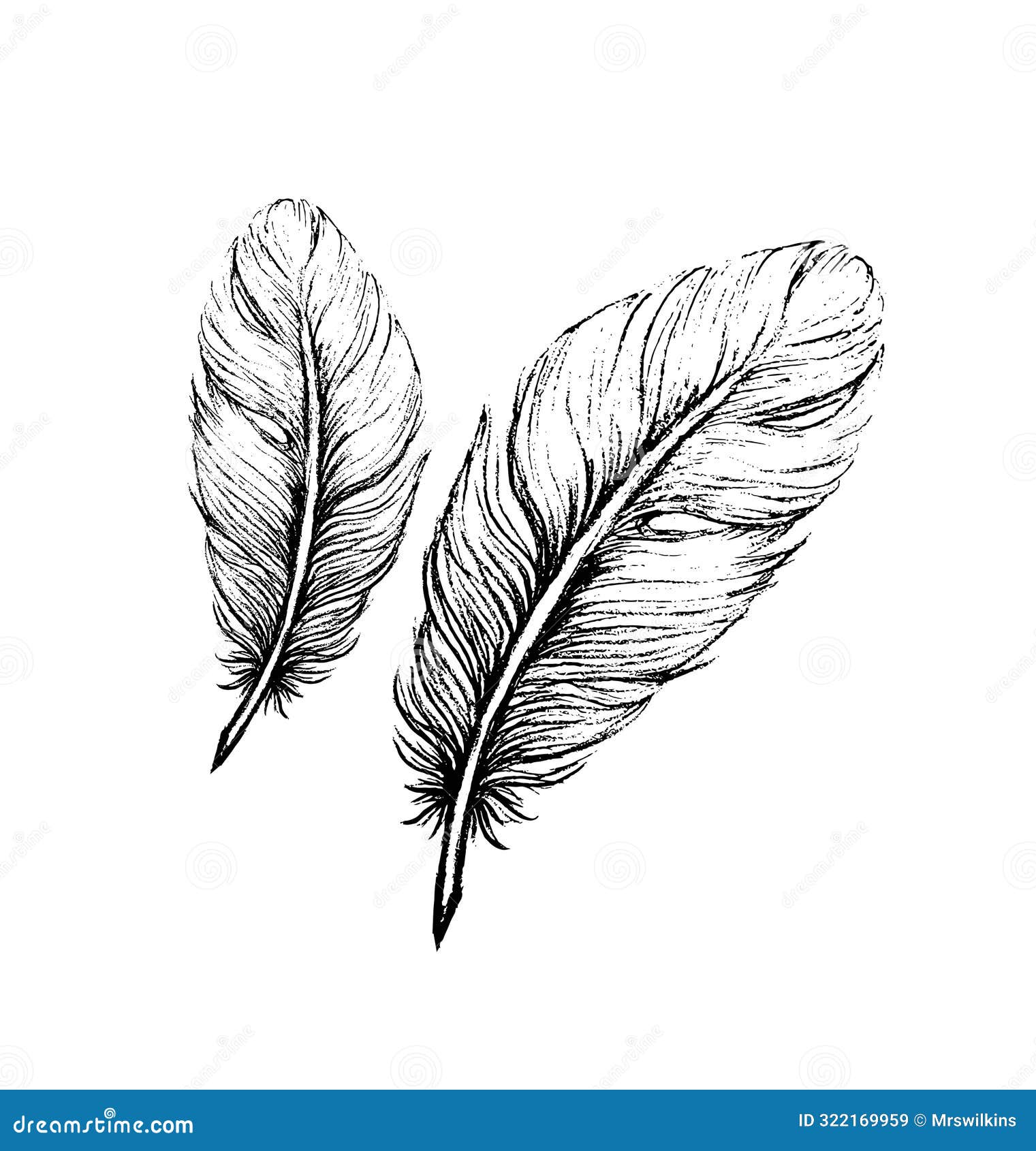 Beautiful Hand Drawn Deather Vector Stock Vector - Illustration of ...