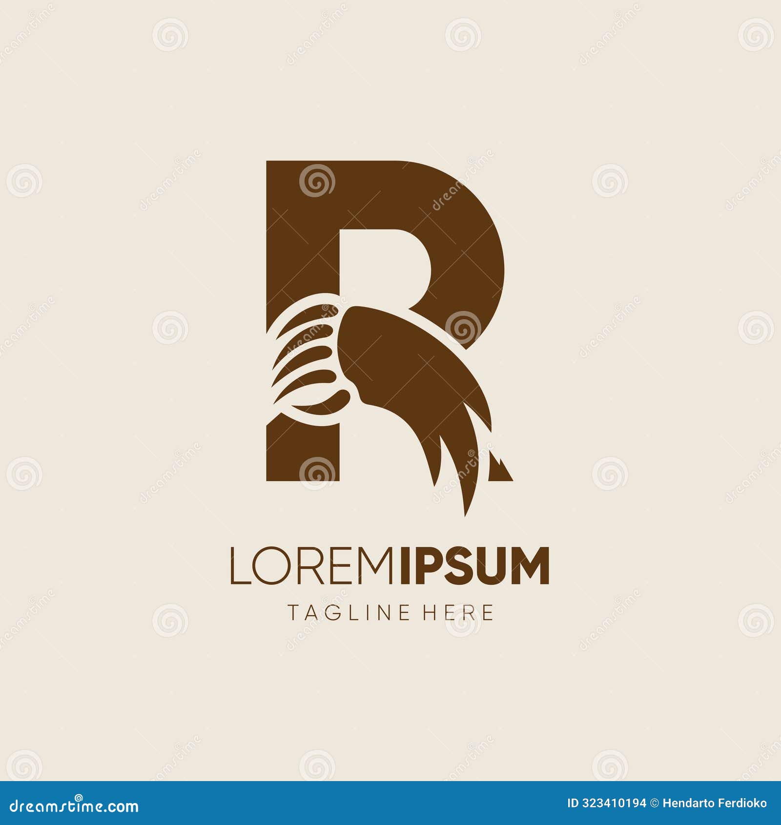 Letter R Bear Hand Claw Logo Design Vector Icon Graphic Emblem Symbol ...