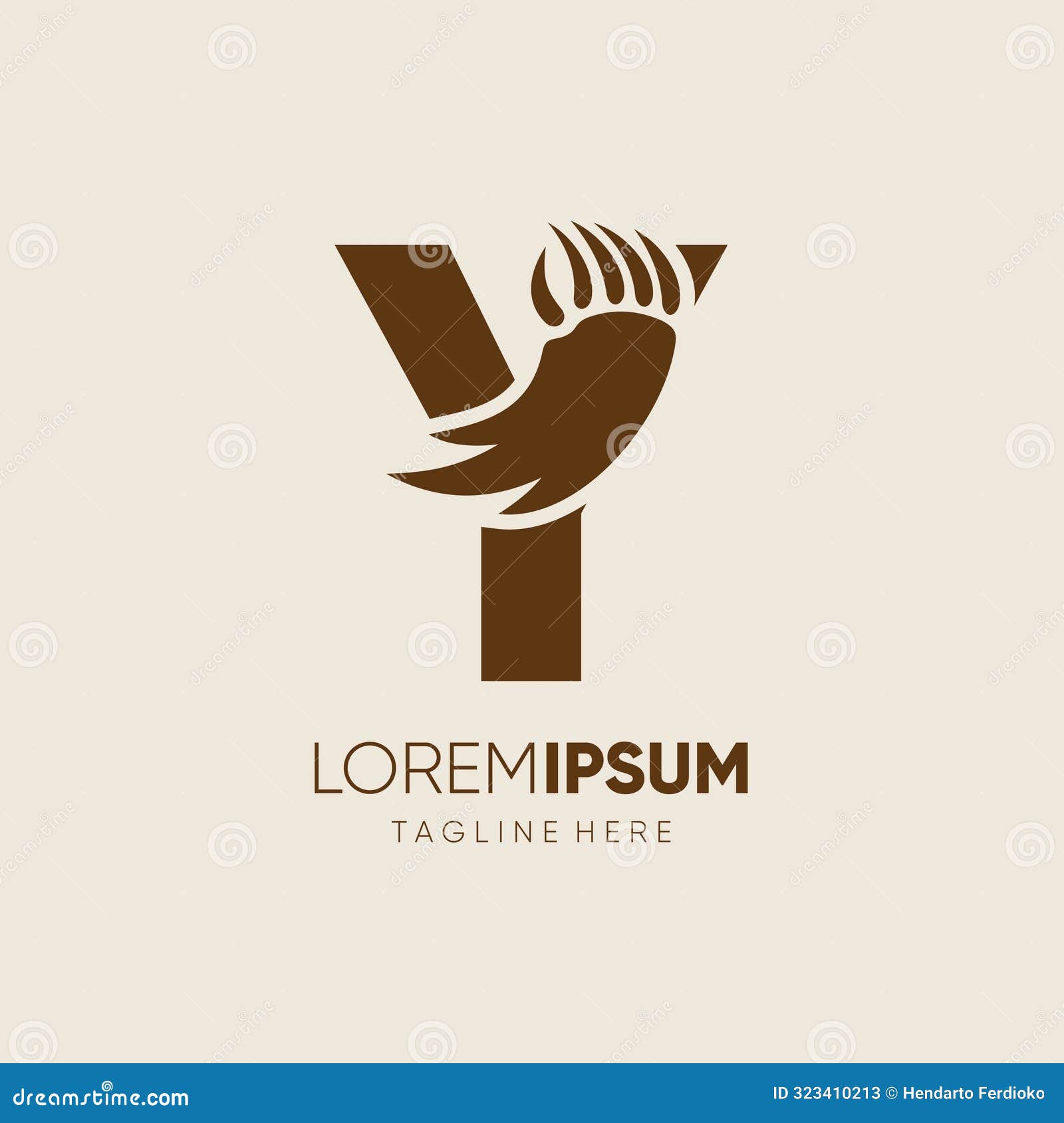 Letter Y Bear Hand Claw Logo Design Vector Icon Graphic Emblem Symbol ...