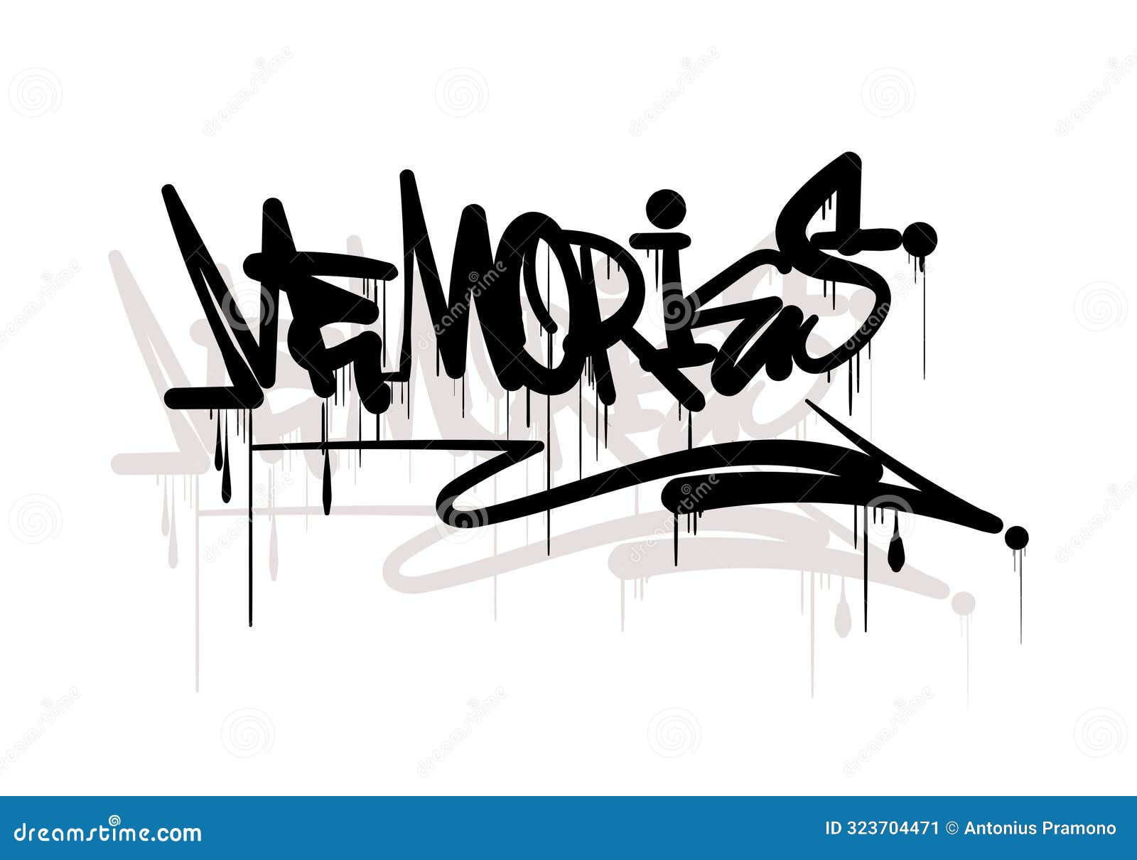 MEMORIES Graffiti Tag Style Design Stock Vector - Illustration of ...