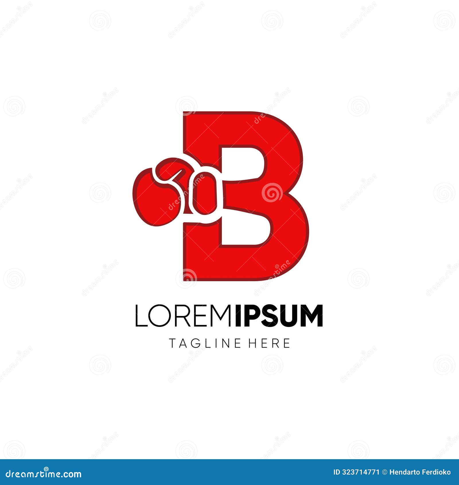 Letter B Boxing Glove Punch Logo Design Vector Icon Graphic Emblem ...