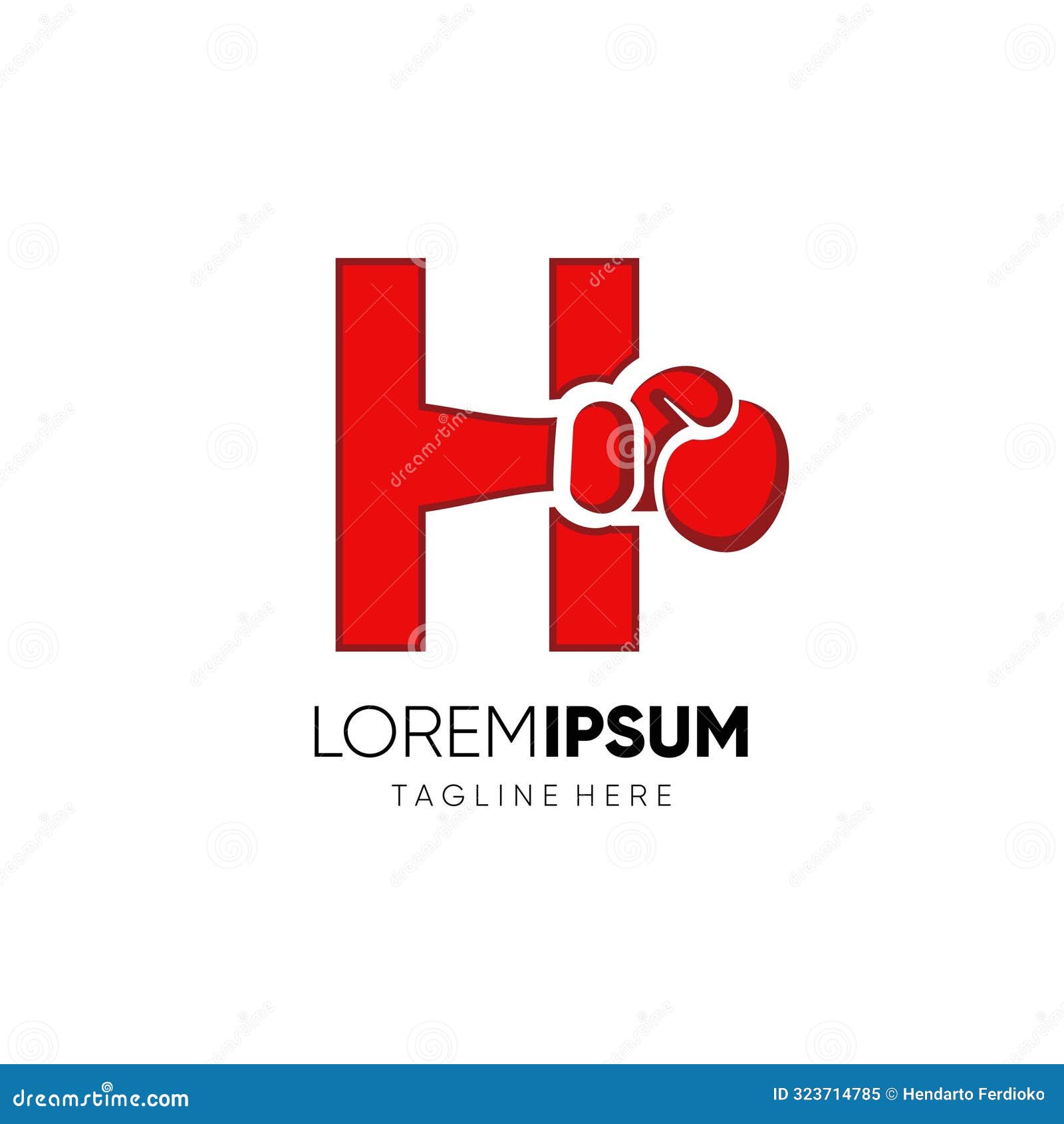 Letter H Boxing Glove Punch Logo Design Vector Icon Graphic Emblem ...