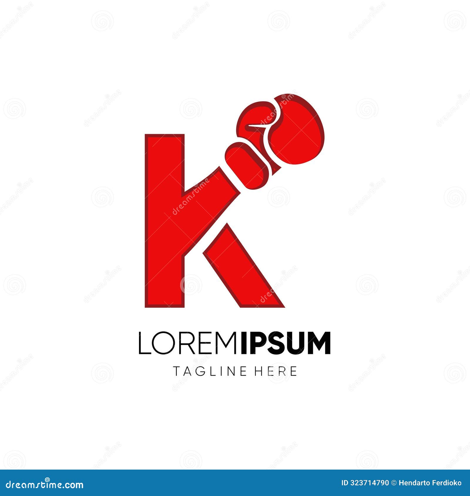 Letter K Boxing Glove Punch Logo Design Vector Icon Graphic Emblem ...