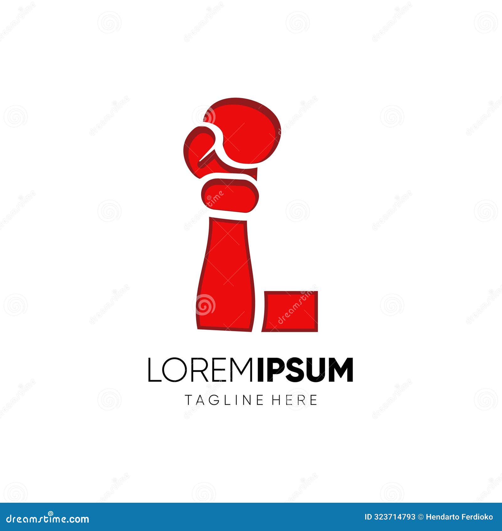 Letter L Boxing Glove Punch Logo Design Vector Icon Graphic Emblem ...