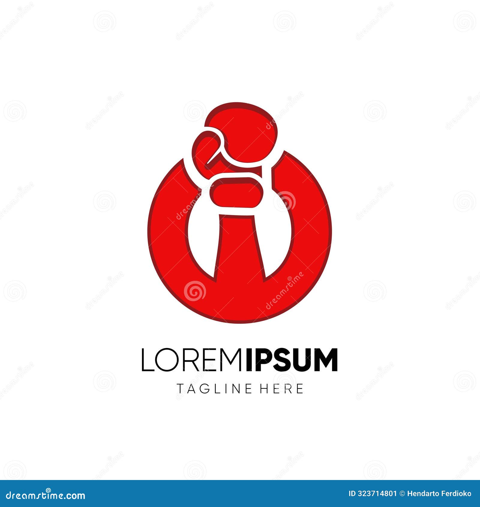 Letter O Boxing Glove Punch Logo Design Vector Icon Graphic Emblem ...