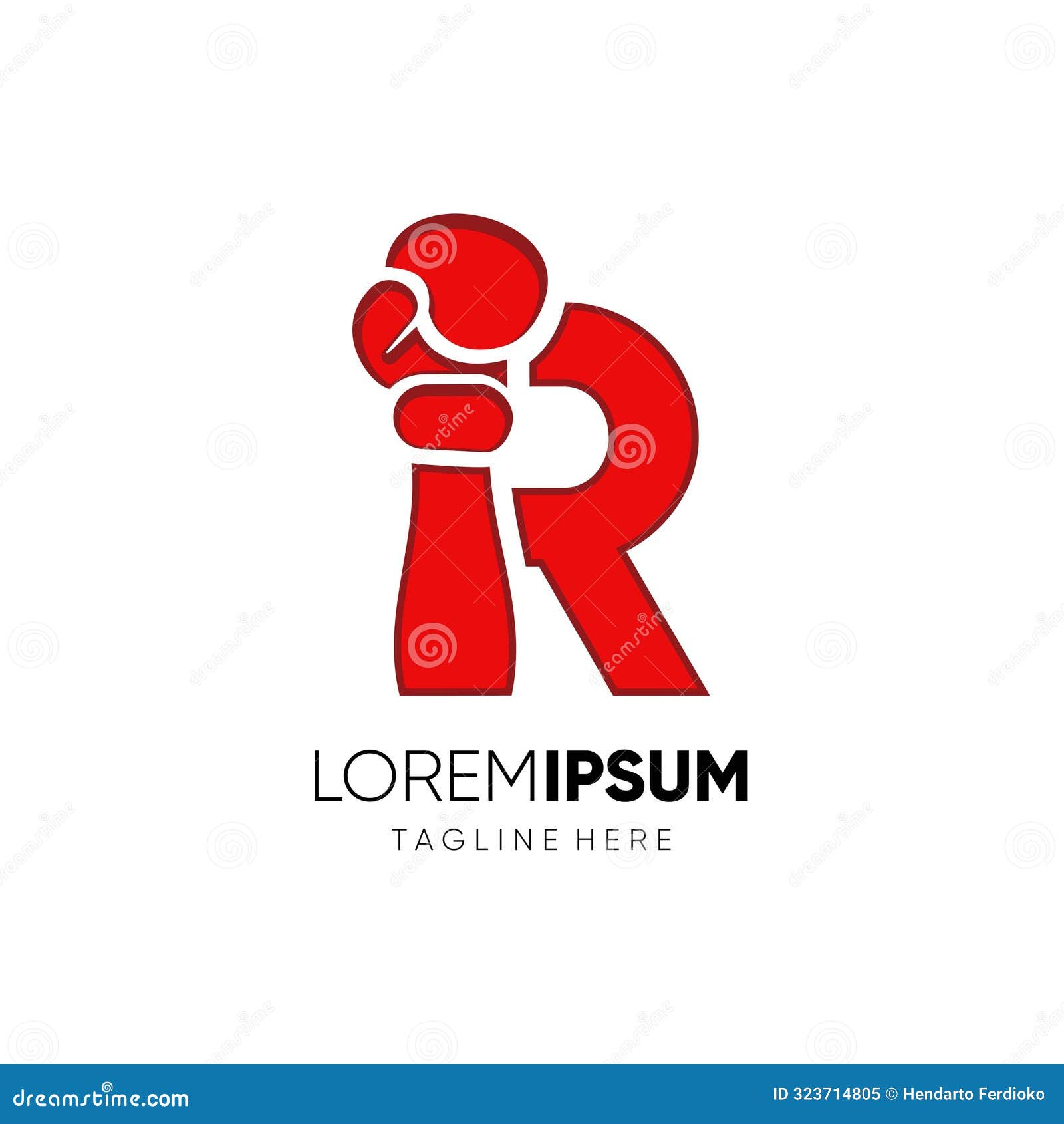 Letter R Boxing Glove Punch Logo Design Vector Icon Graphic Emblem ...
