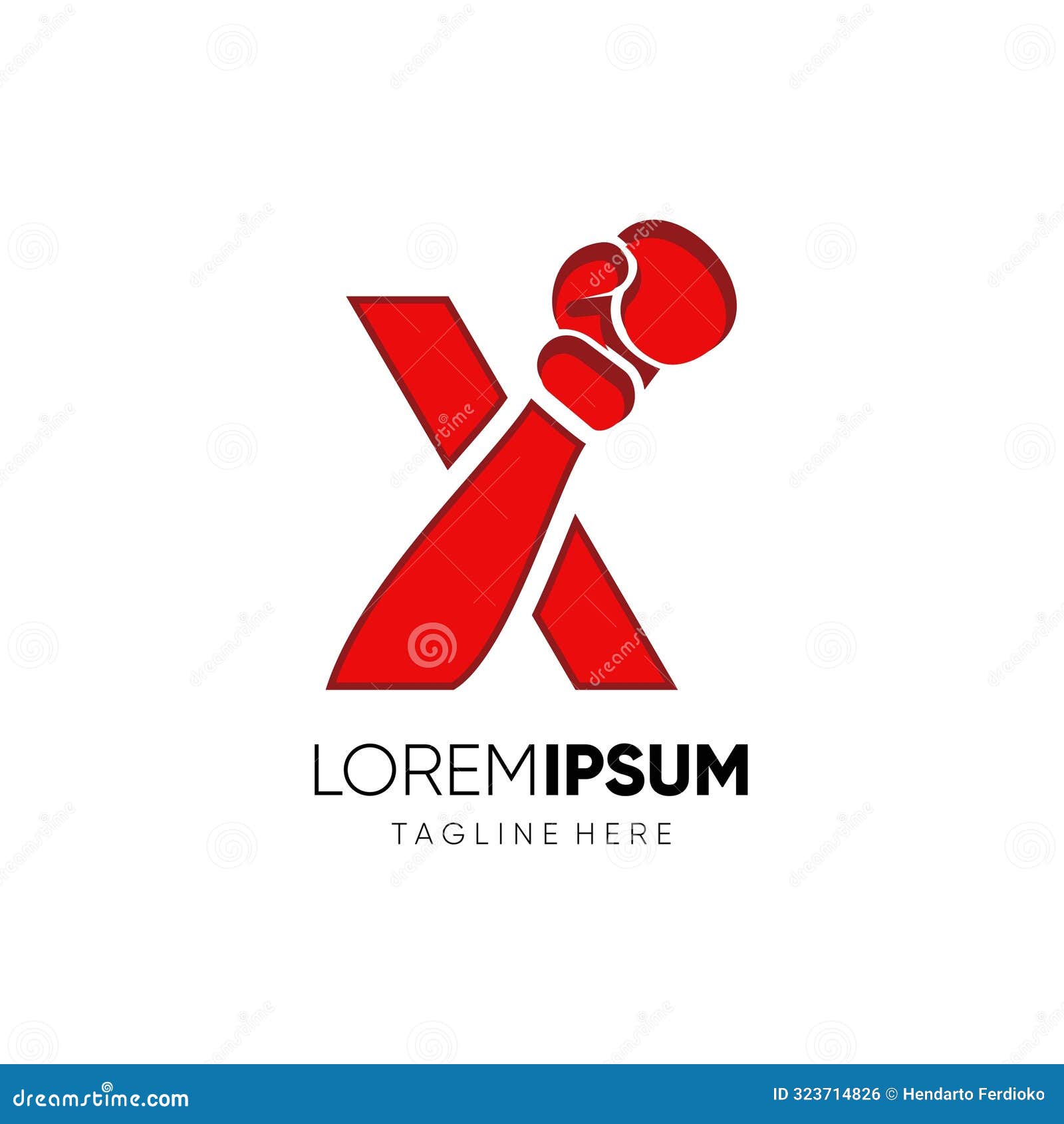 Letter X Boxing Glove Punch Logo Design Vector Icon Graphic Emblem ...